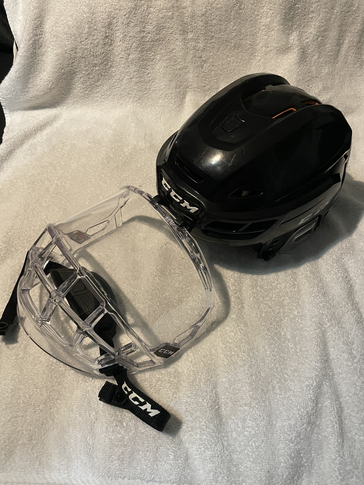 Used Large CCM Tacks 710 Helmet / CCM FV1 Face Shield | SidelineSwap