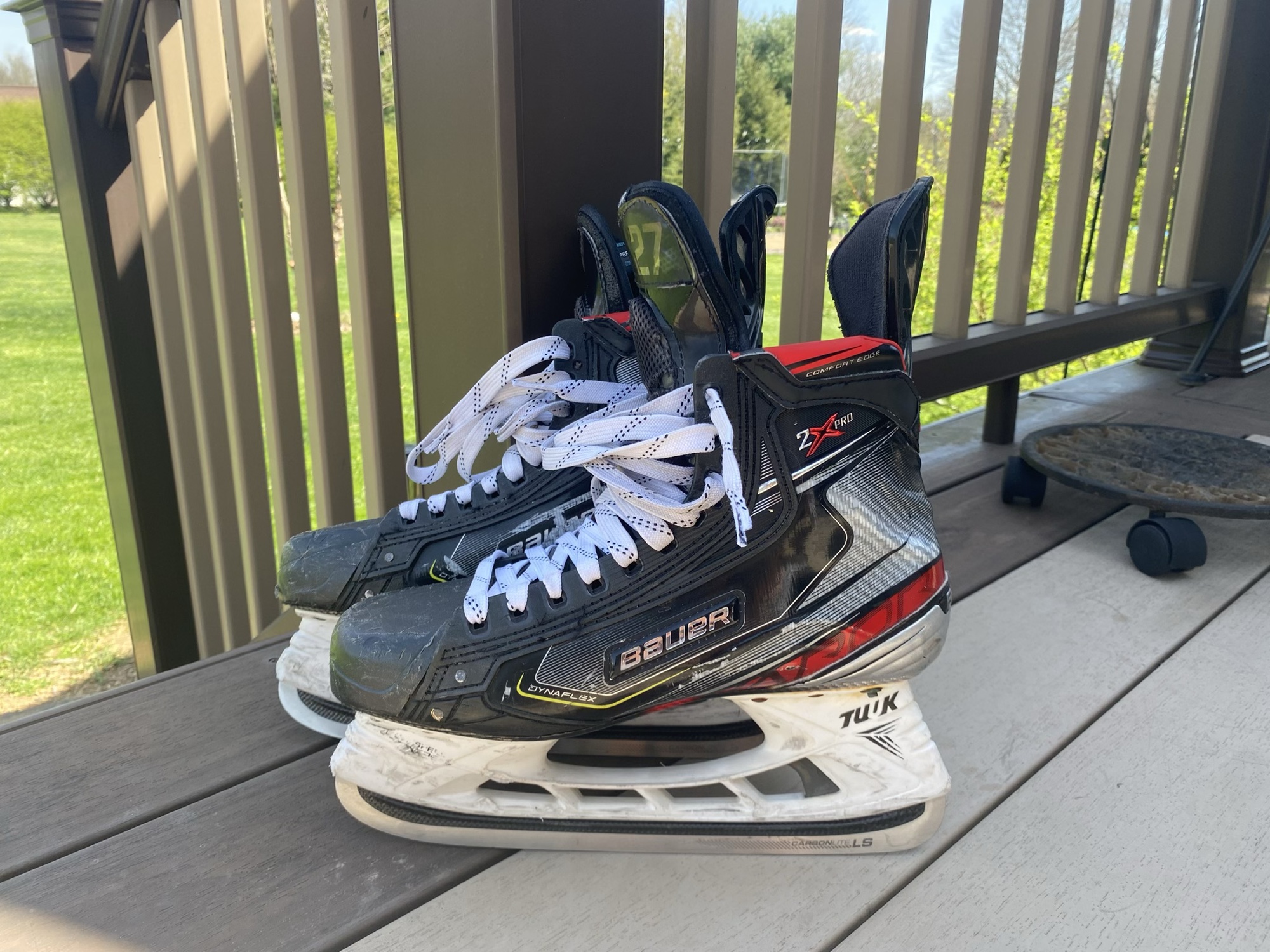 New Carbon Skate Blades! Bauer Vapor 2x Pro Stock Skates Size 8.5 D ...