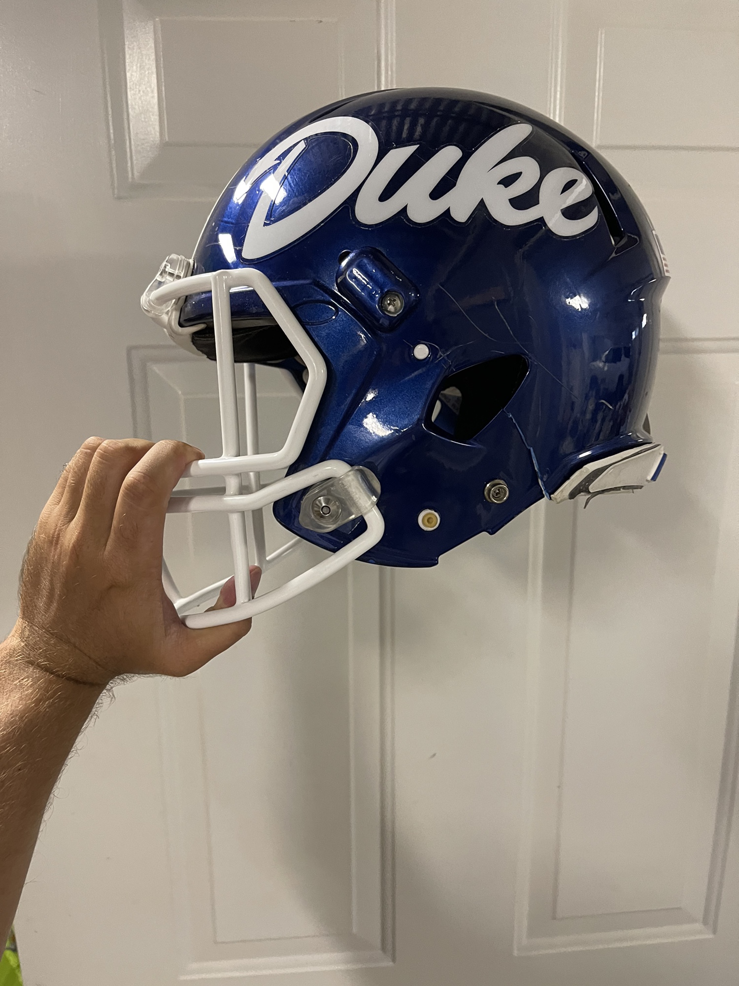 Duke University Game Used Football Helmet | SidelineSwap