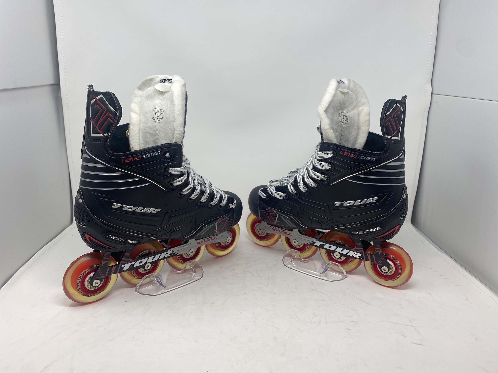 TOUR FISHBONE FB-725 LIMITED EDITION SENIOR INLINE SKATE SZ 6.0. WORN ...