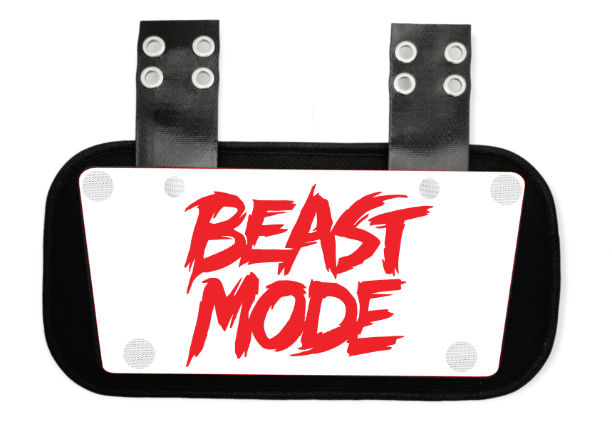 Brand New Drippy Backplate for Football. Red and White Football ...