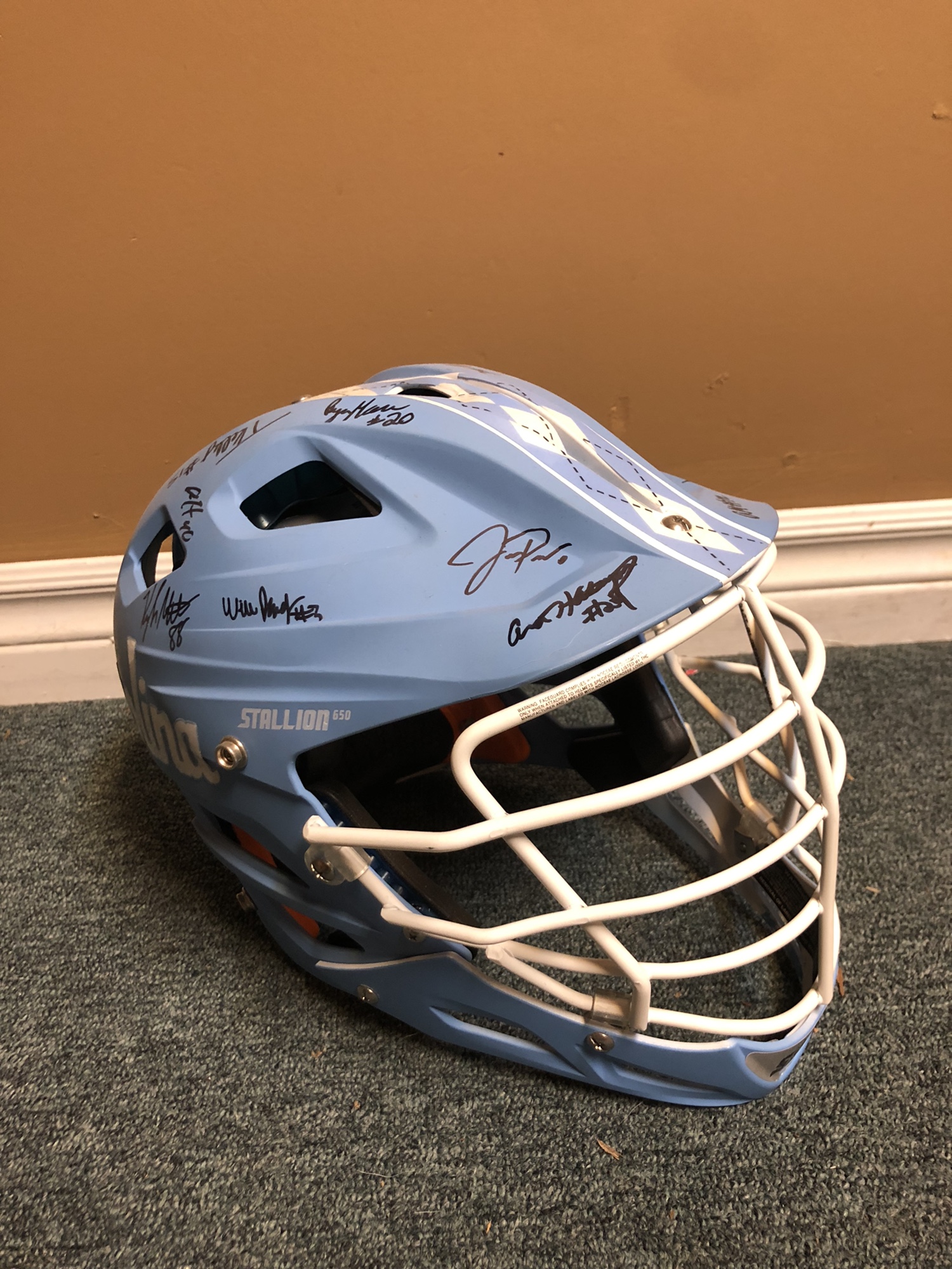 2018 UNC Team Signed STX Stallion 650 Helmet | SidelineSwap