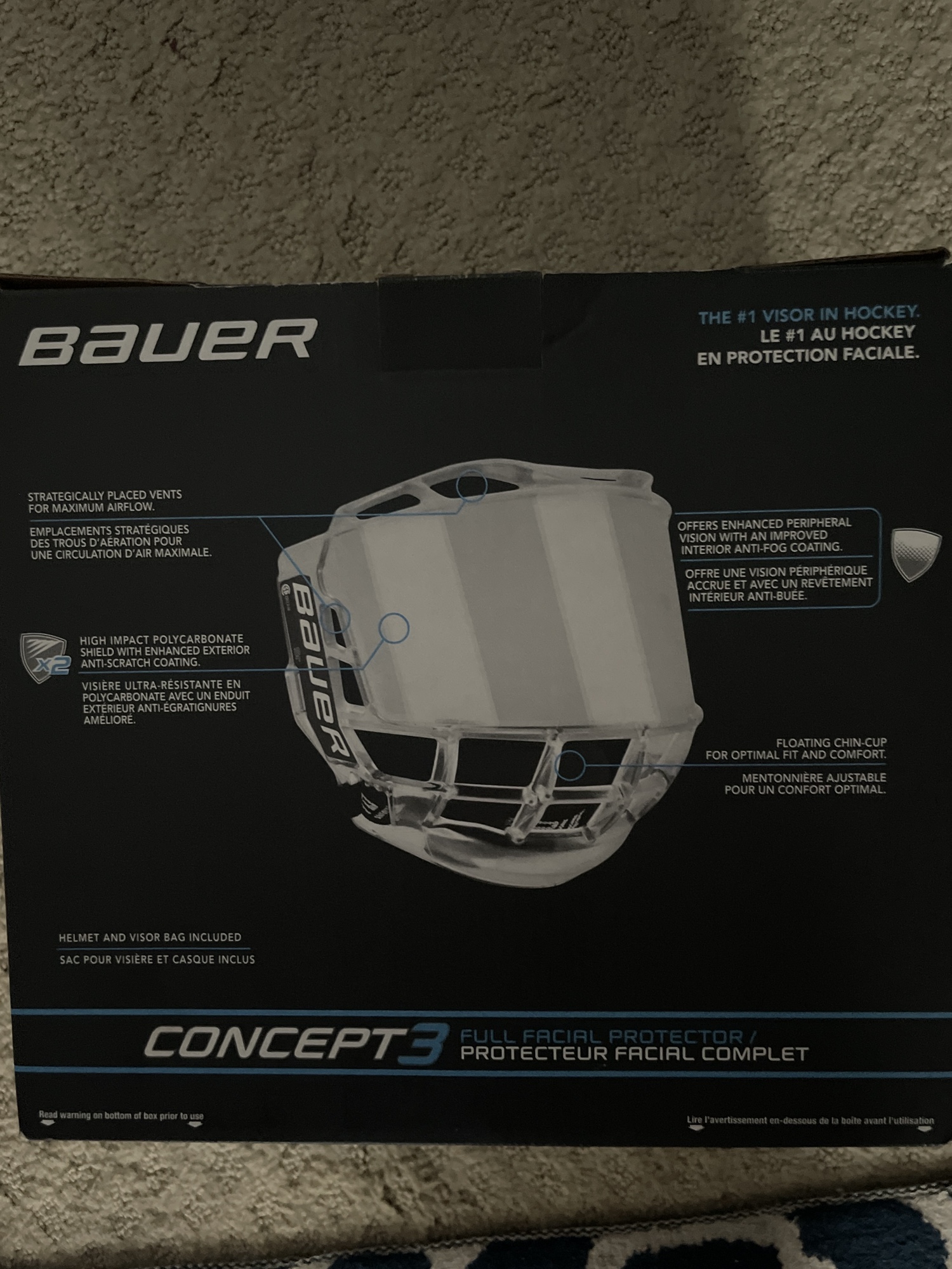 Large Bauer Shield Concept 3 Full Shield | SidelineSwap