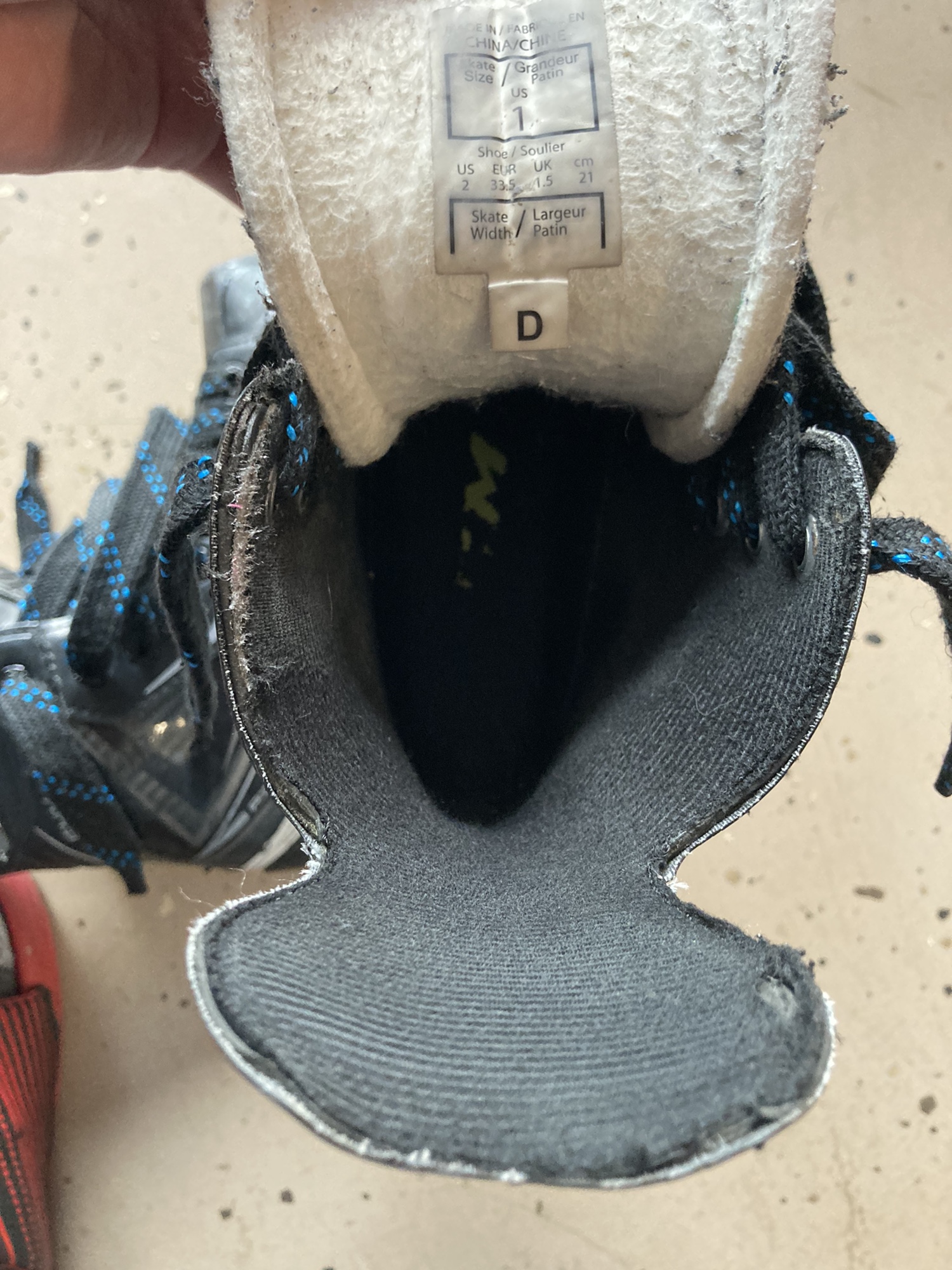 Used CCM Regular Width Size 1 RibCor 64K Hockey Skates | SidelineSwap