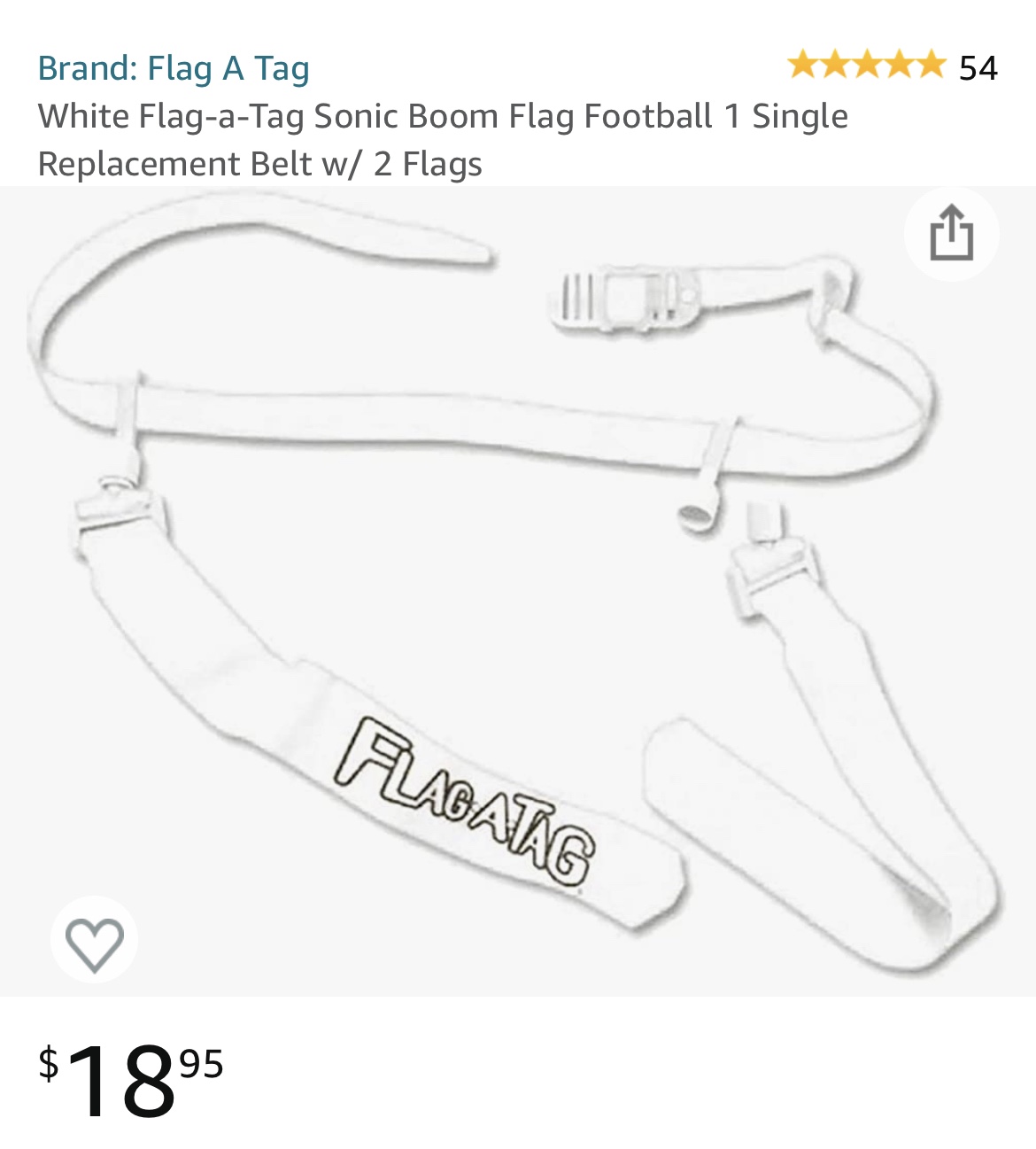 Ten (10) Flag-a-tag Flag Football Belts - 52 inches | SidelineSwap