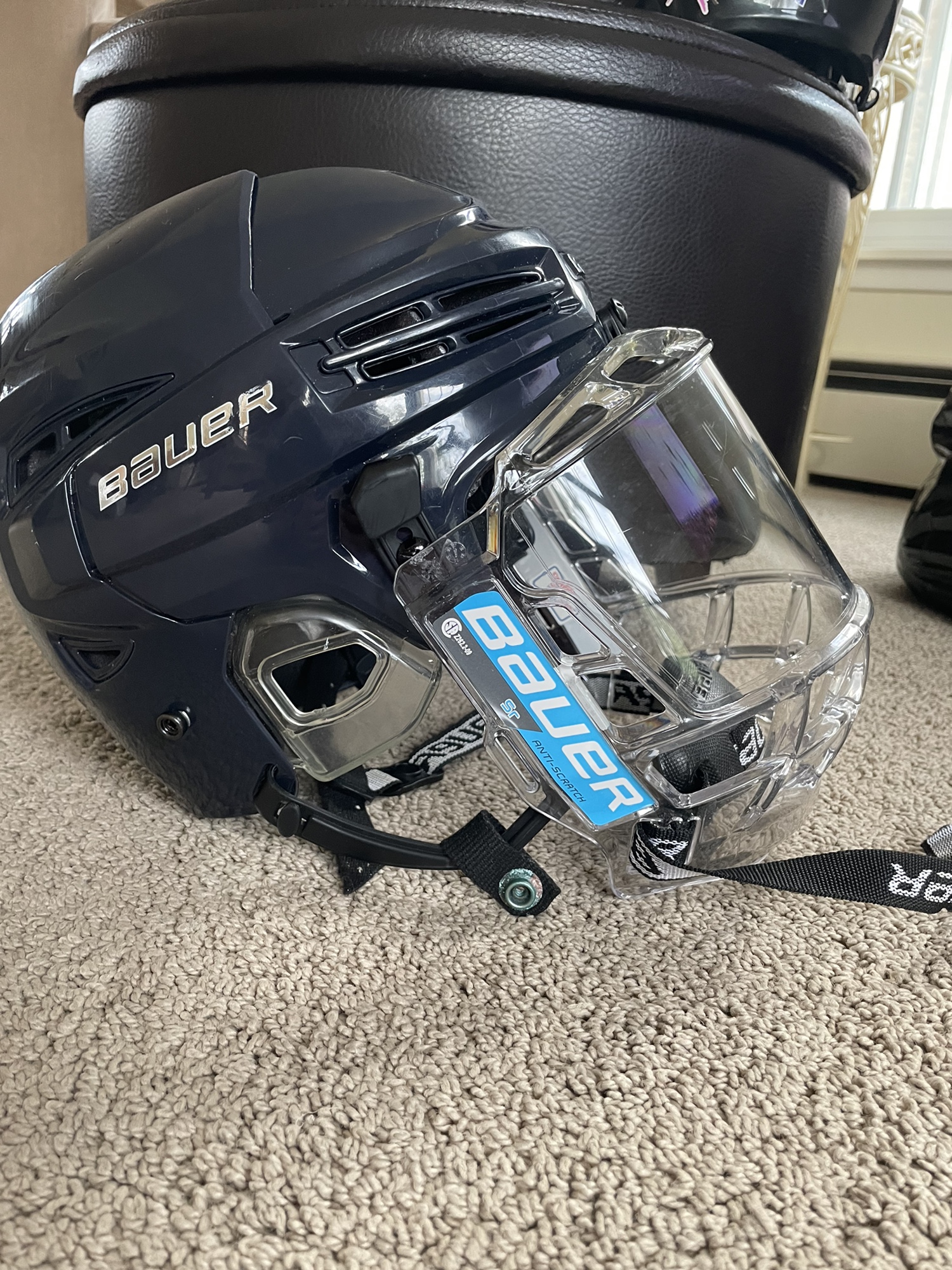 Used Medium Bauer Re-Akt 100 Helmet With Concept 3 Full Shield ...