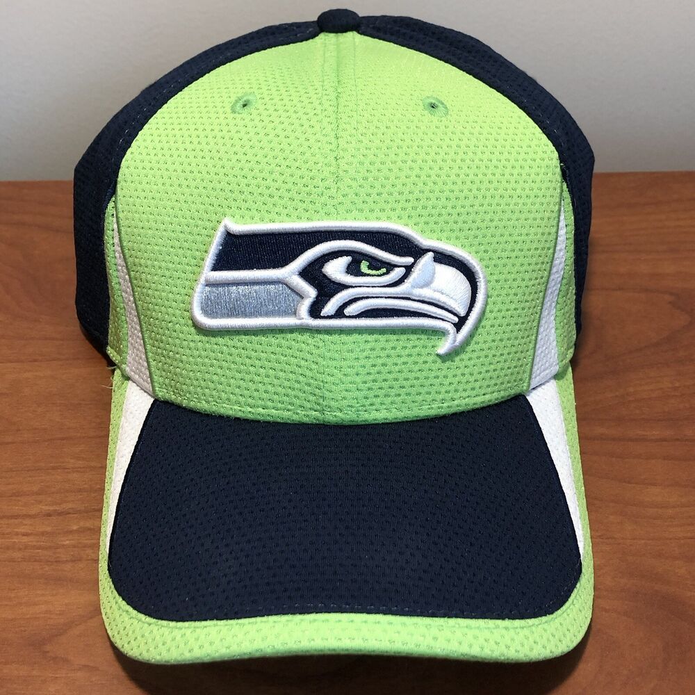 Seattle Seahawks Hat Cap Fitted Large XL New Era NFL Football Neon ...