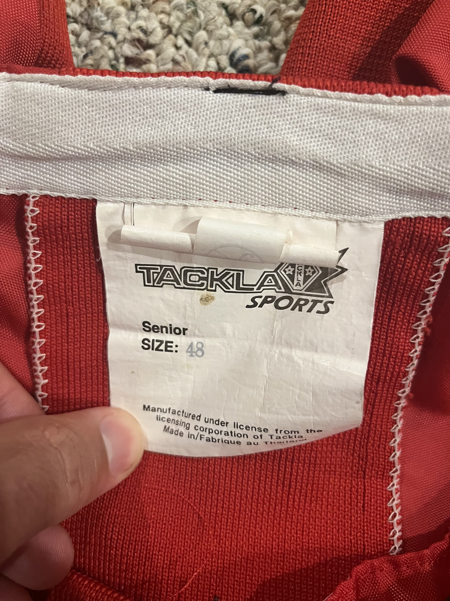 Red Tackla Hockey Pant Shell - Senior 48 | SidelineSwap