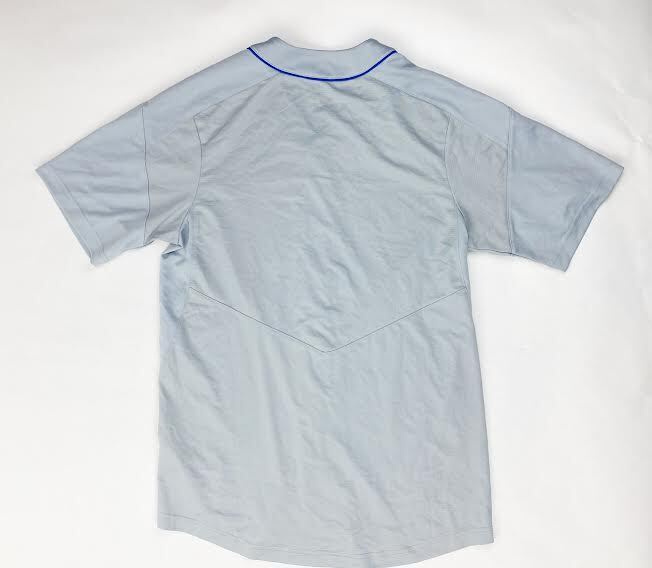 Nike Vapor Dinger Full Button Baseball Jersey Men's Medium Gray Royal ...