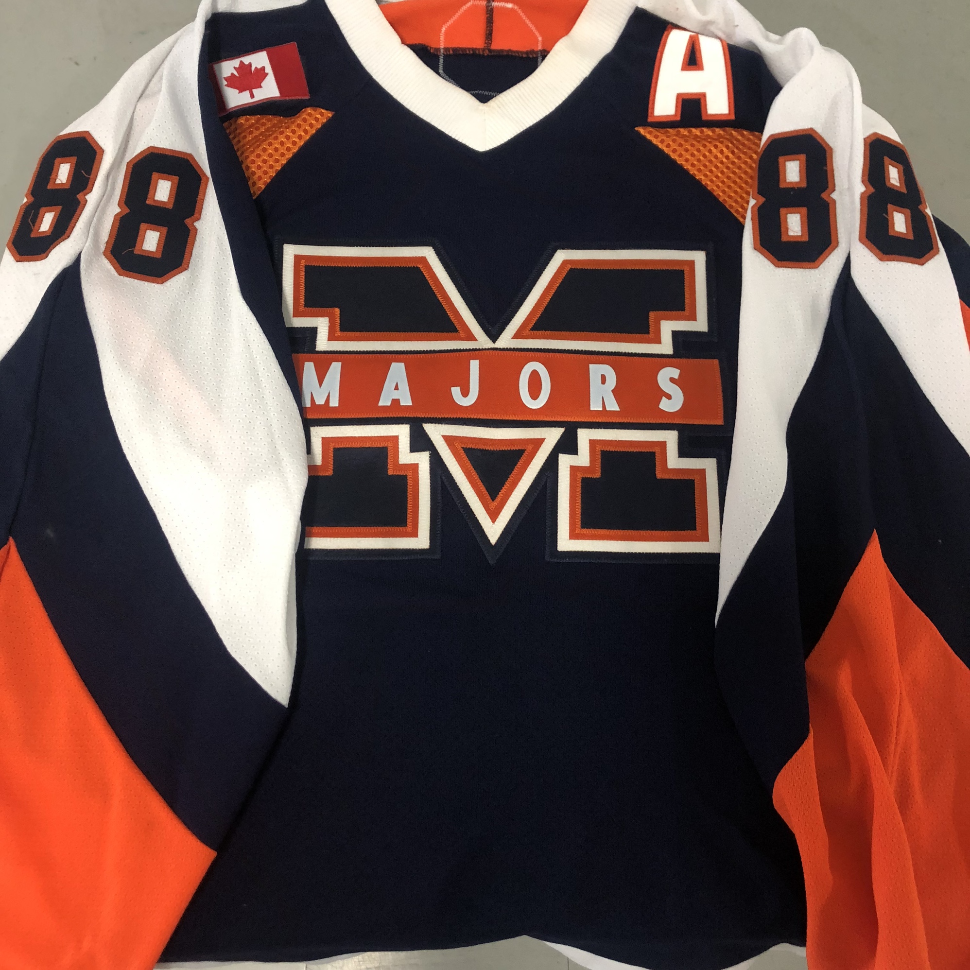 Markham Majors GTHL blue mens medium game jersey | SidelineSwap
