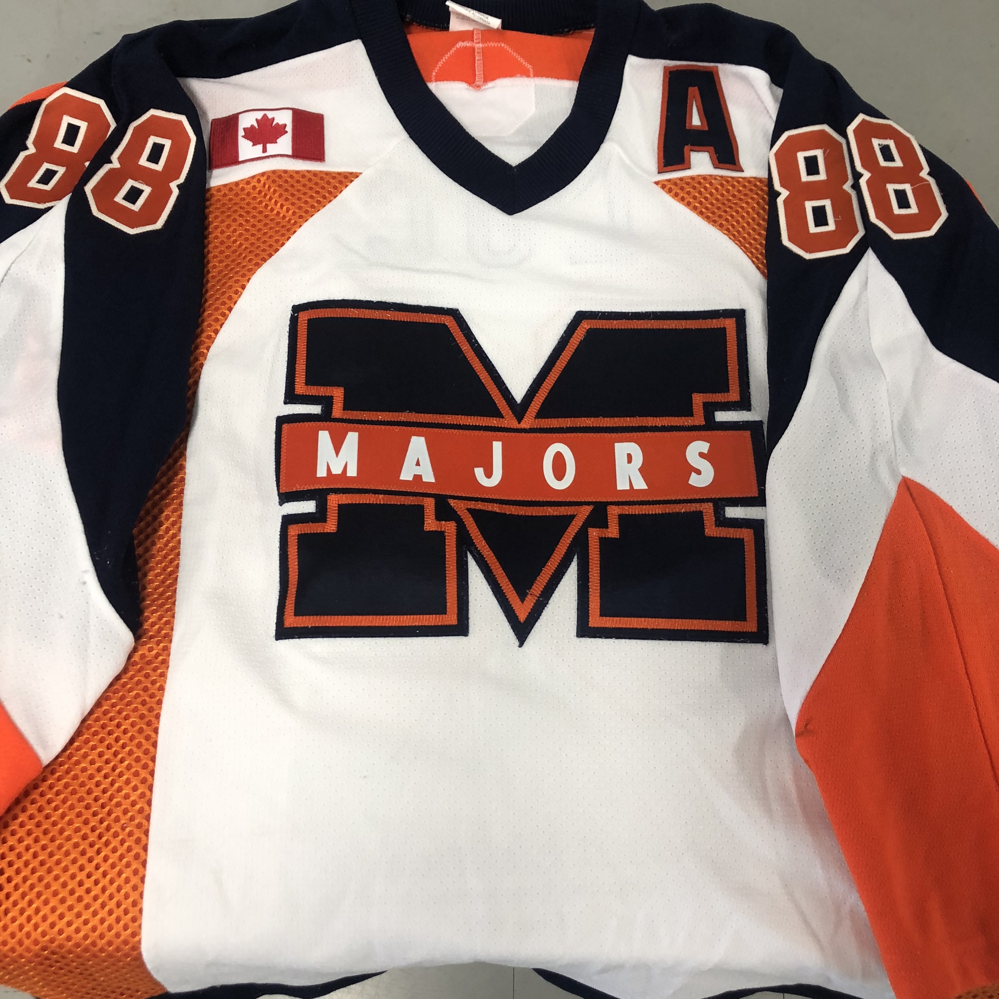 Markham Majors GTHL white mens medium game jersey | SidelineSwap