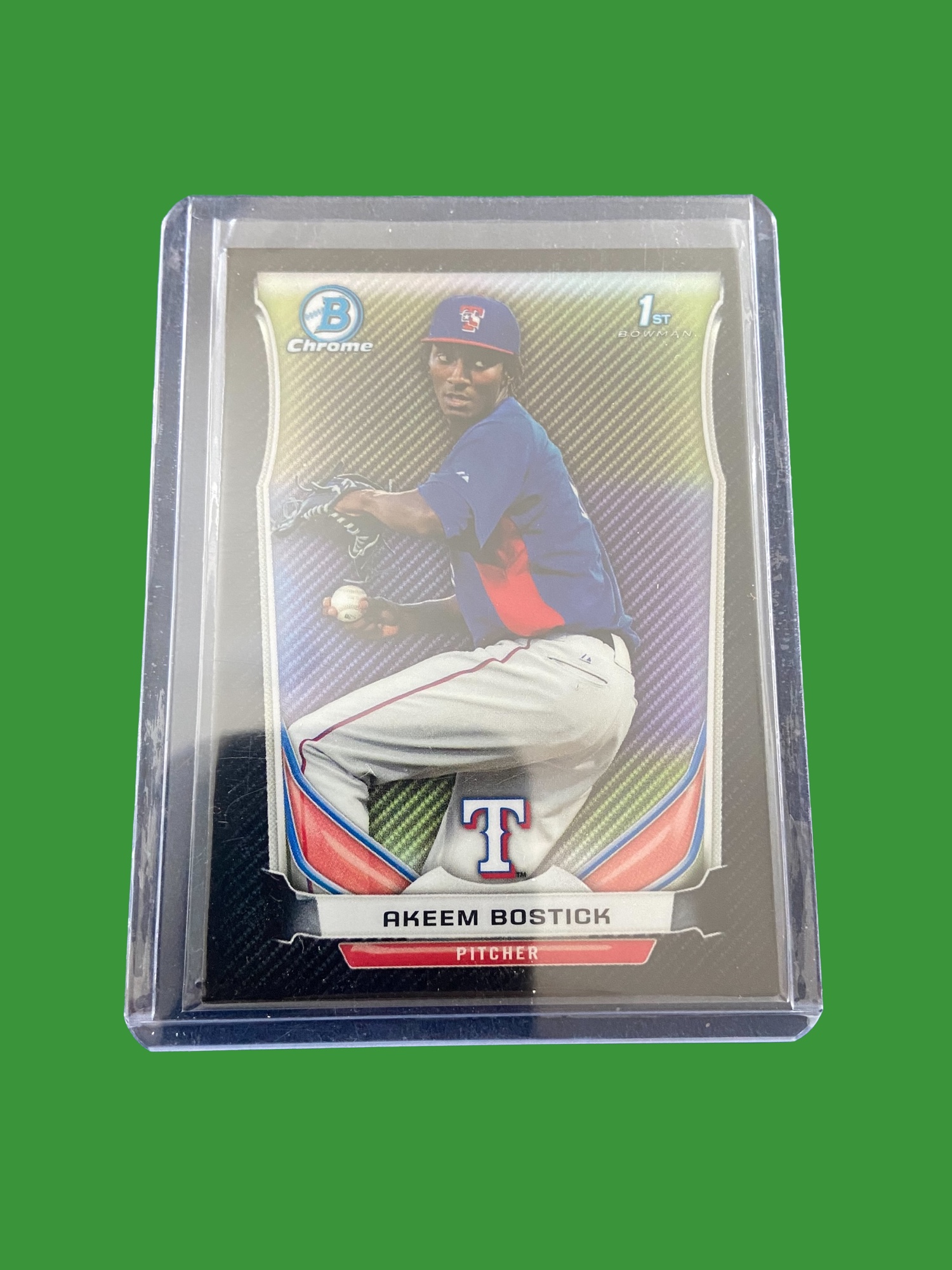 MLB Akeem Bostick Texas Rangers 2014 Bowman Chrome 1st #3/10 Baseball ...