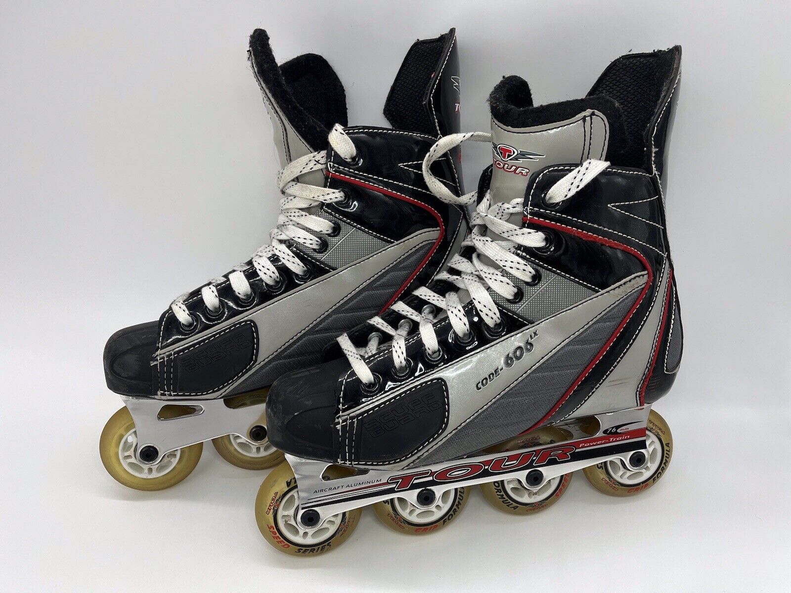 Tour Code 606 LX Inline Roller Hockey Skates USA Mens Size 9 Black Red ...