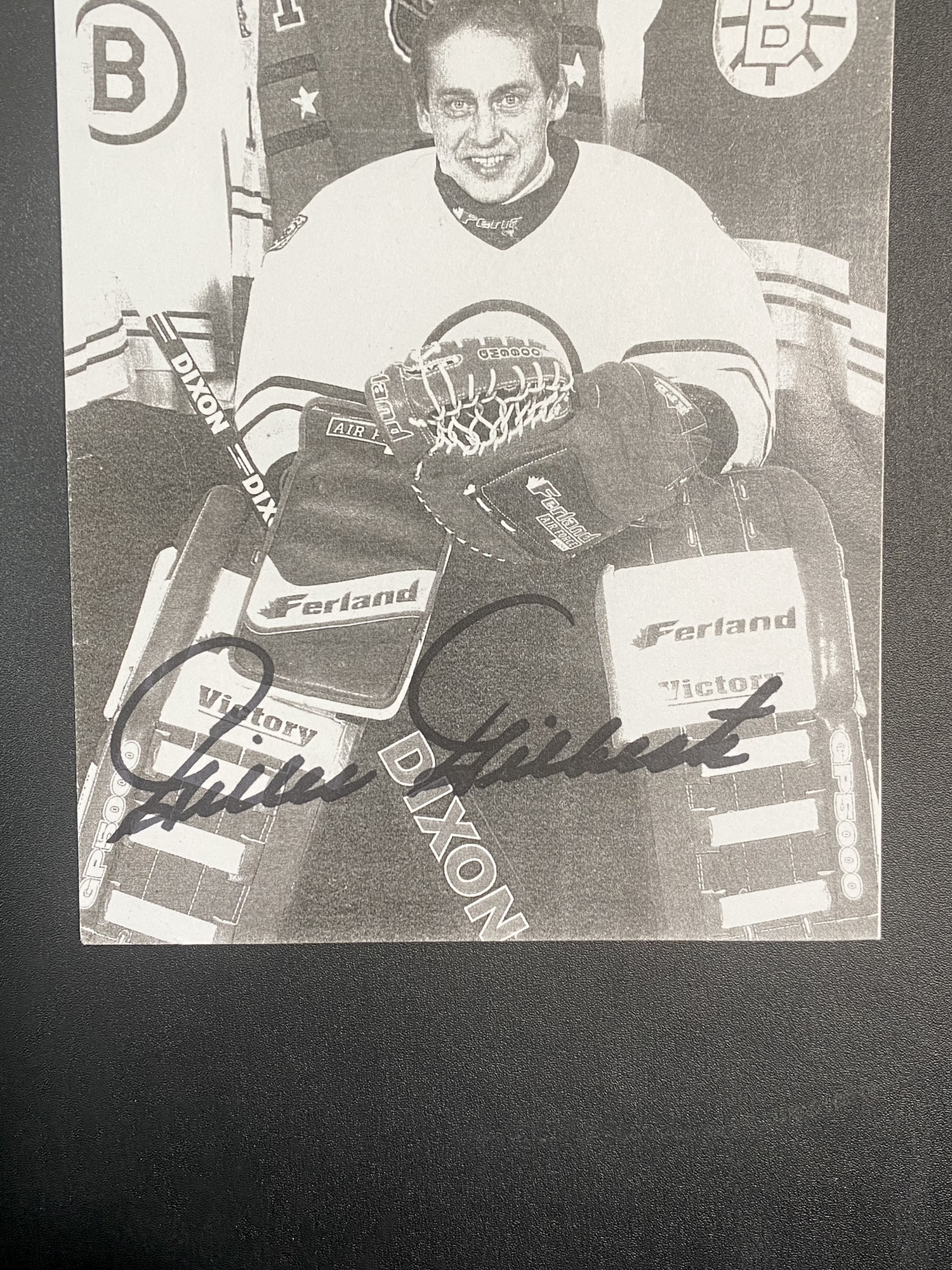 AUTOGRAPHED GILLES GILBERT VINTAGE BOSTON BRUINS HOCKEY PICTURE - NHL ...