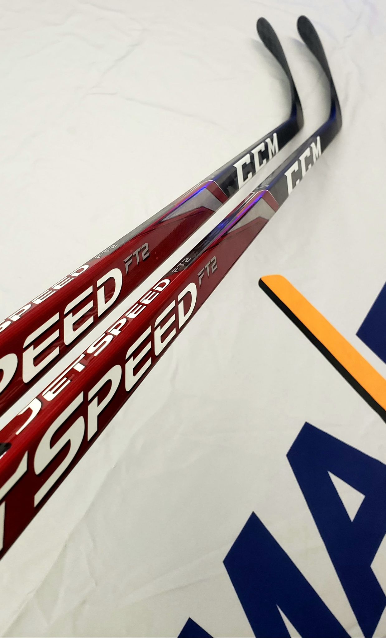 2-Pack CCM Jetspeed FT2 Pro Stocks Sticks FRK RH Custom Toe Curve 70 ...
