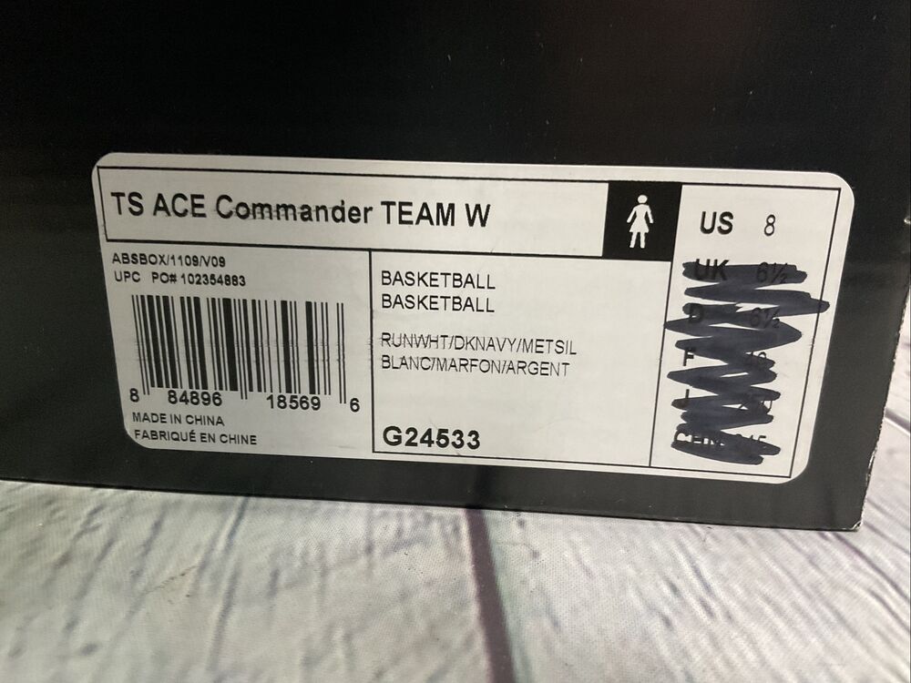 Adidas TS ACE Commander Womens Basketball Shoes Size 8 White Blue New ...