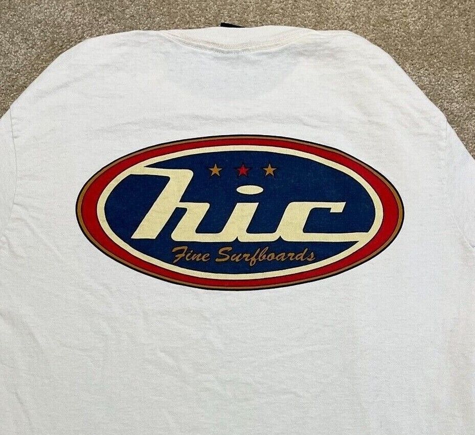 Hic Surfboards T Shirt Men Medium Adult White Long Sleeve Hawaii ...