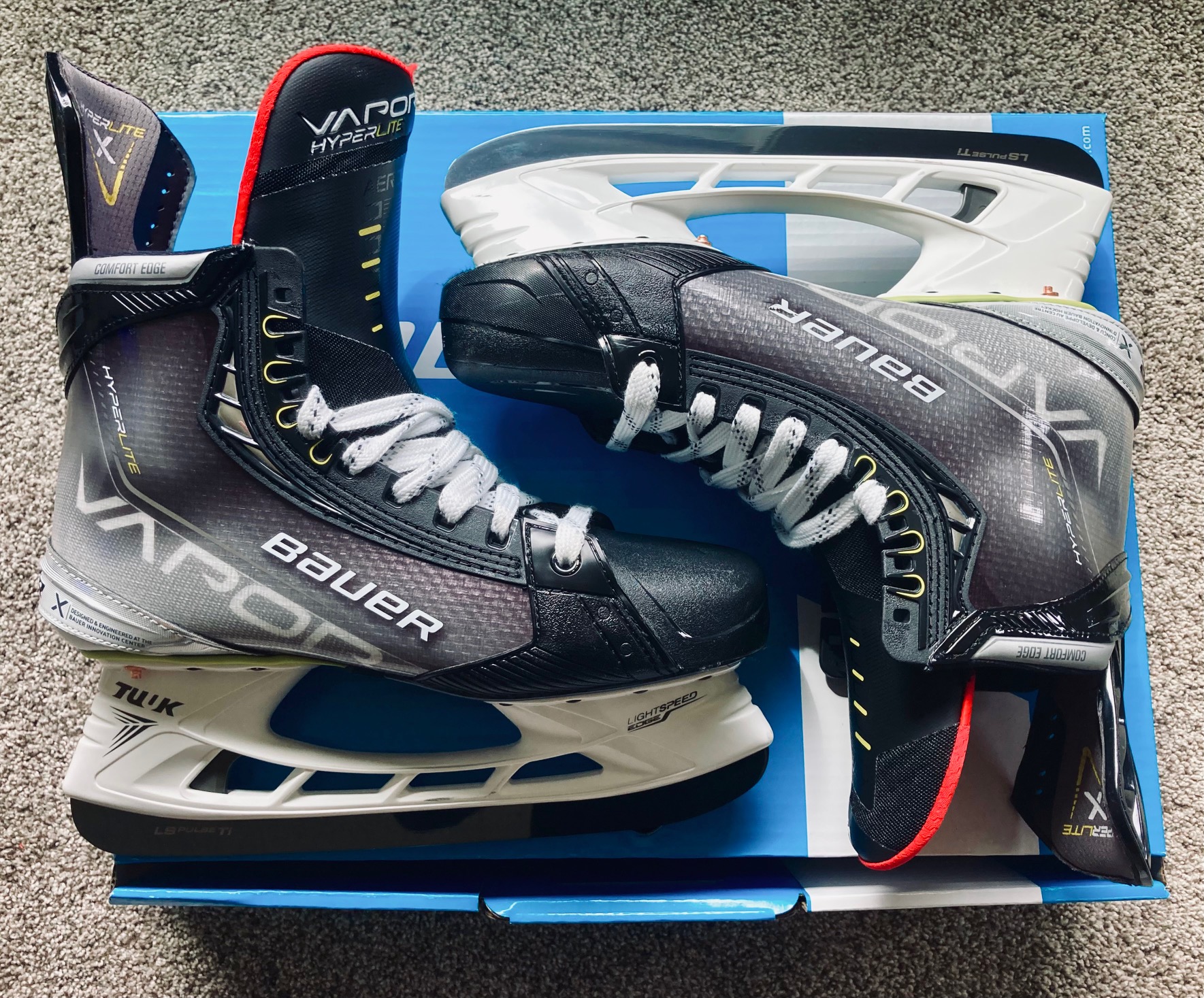 LIGHTLY Used - Bauer Vapor Hyperlites w/ Pulse TI Blades - Sr. - 10.5 ...