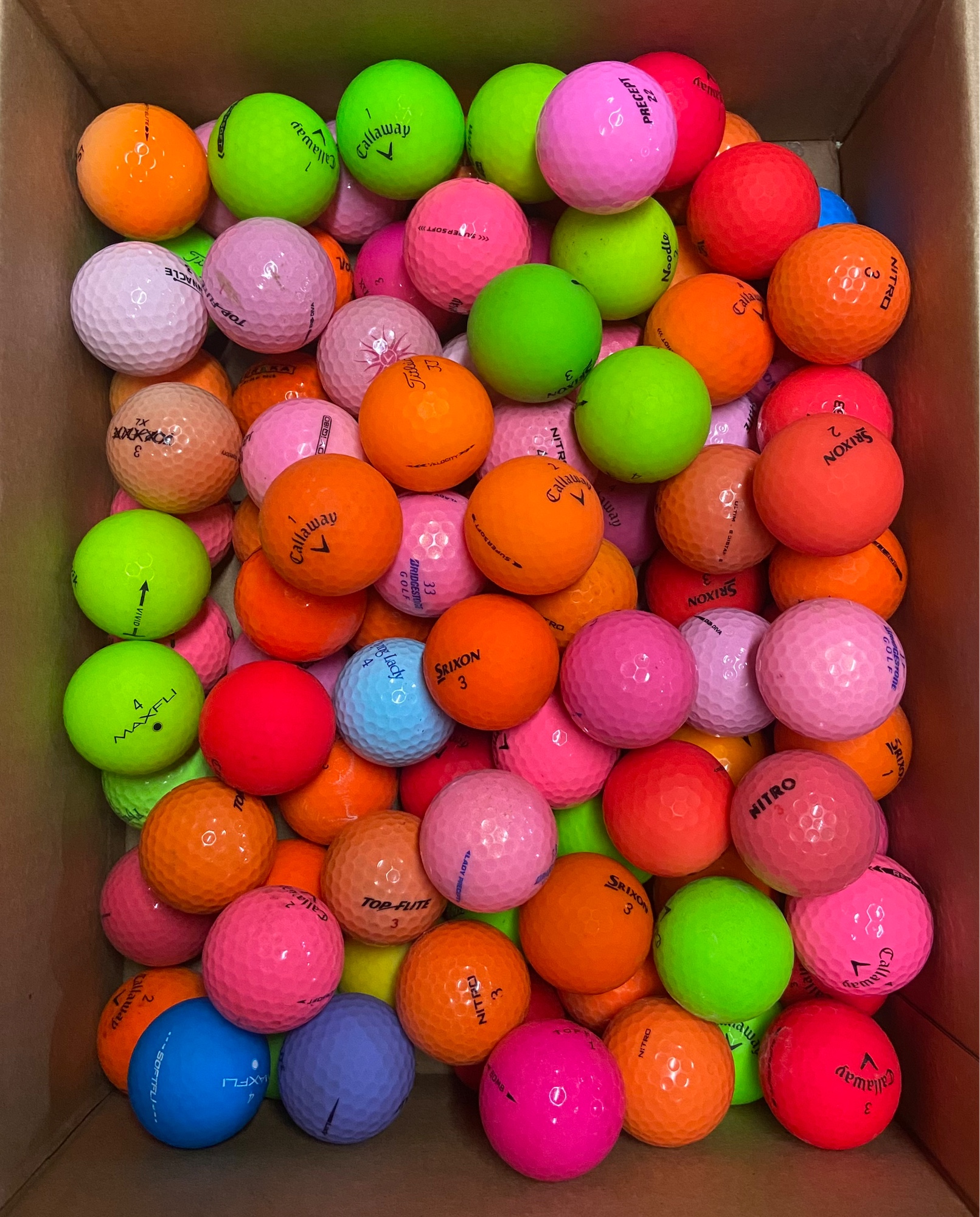 100 Used Color Golf Balls | SidelineSwap