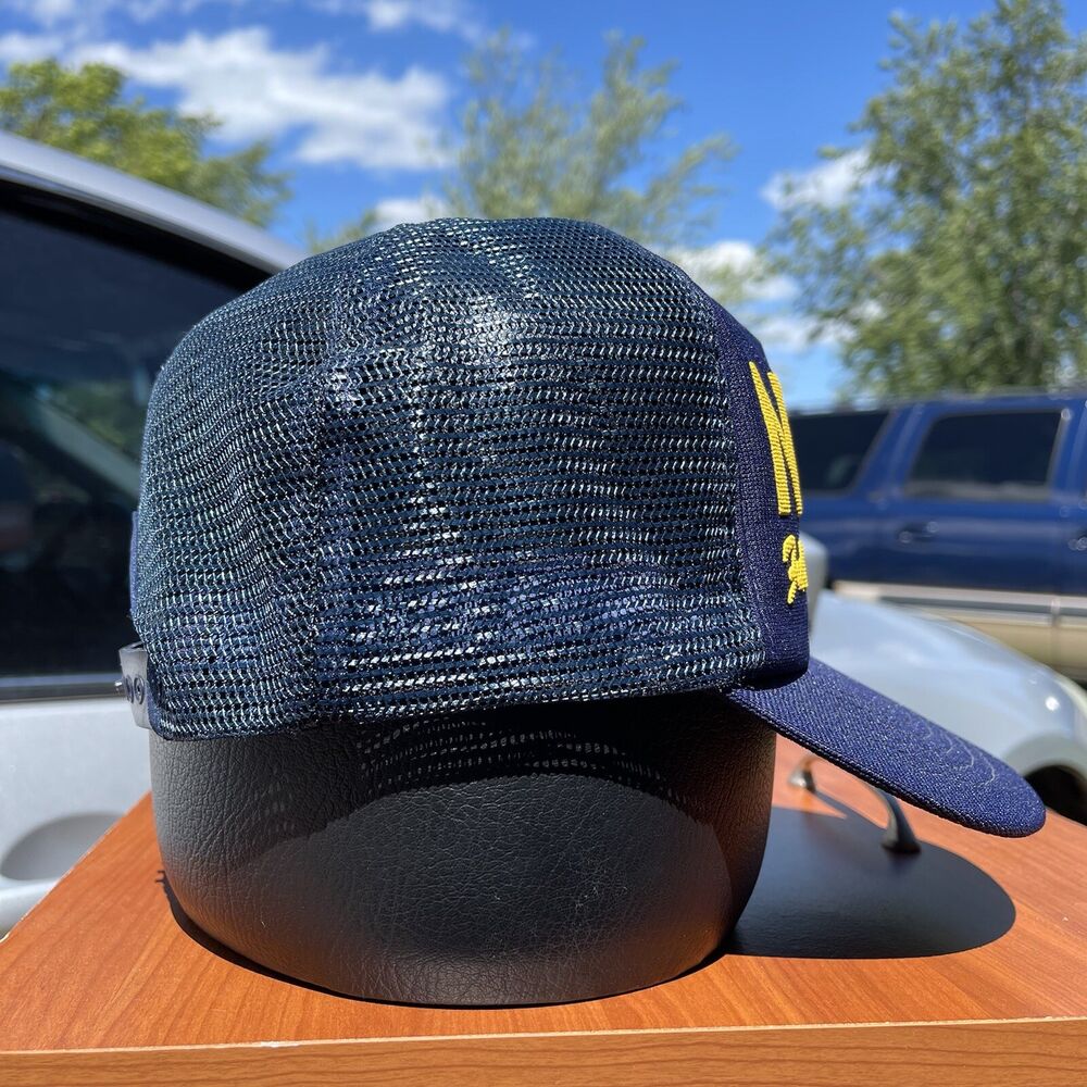 Vintage Full Speed Ahead NAVY Trucker Hat 3D Puff Logo Snapback Cap ...