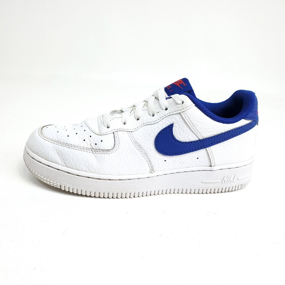 Nike Shoes Boys Air Force One White Royal Blue Youth Size 3Y Sneakers