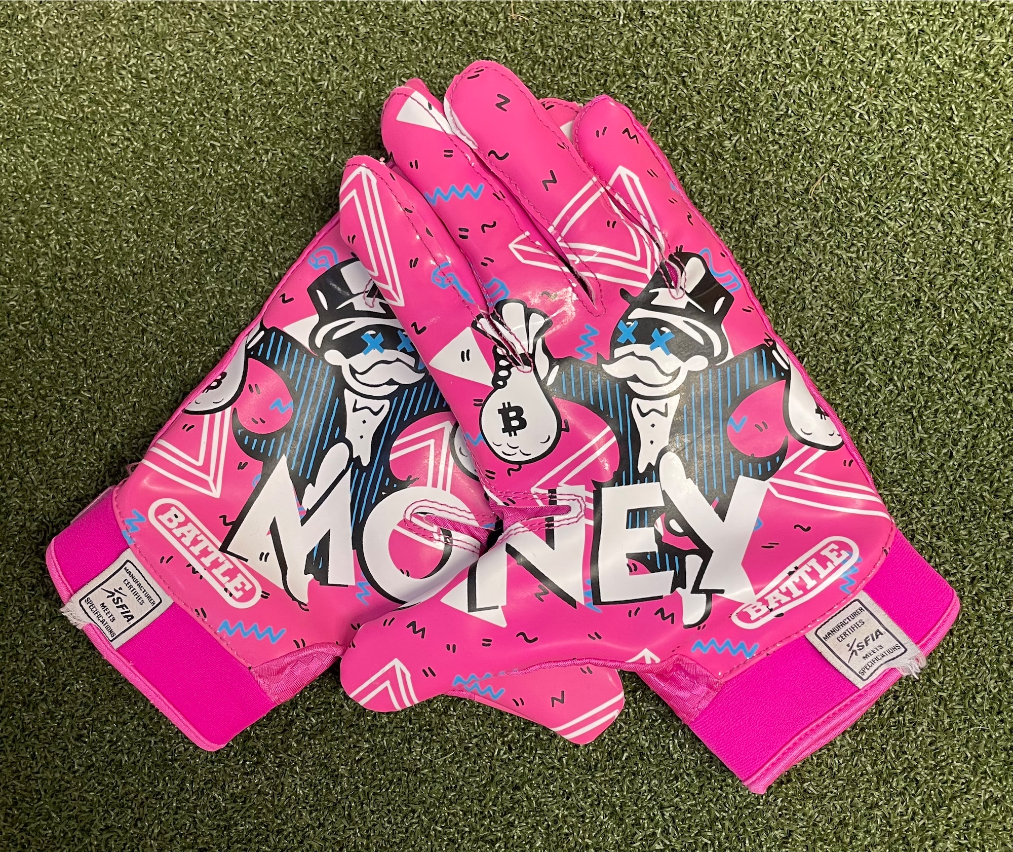 Pink Battle Receiver Gloves (9915) | SidelineSwap