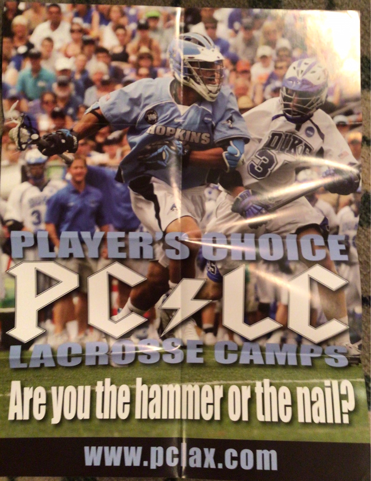 Vintage Paul Rabil Johns Hopkins lacrosse poster PCLC camp ...