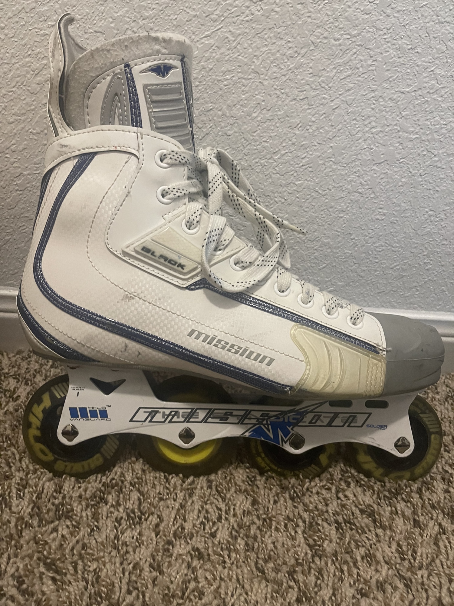 Mission Soldier Series Black Inline Roller Hockey Skates, SZ 12 ...