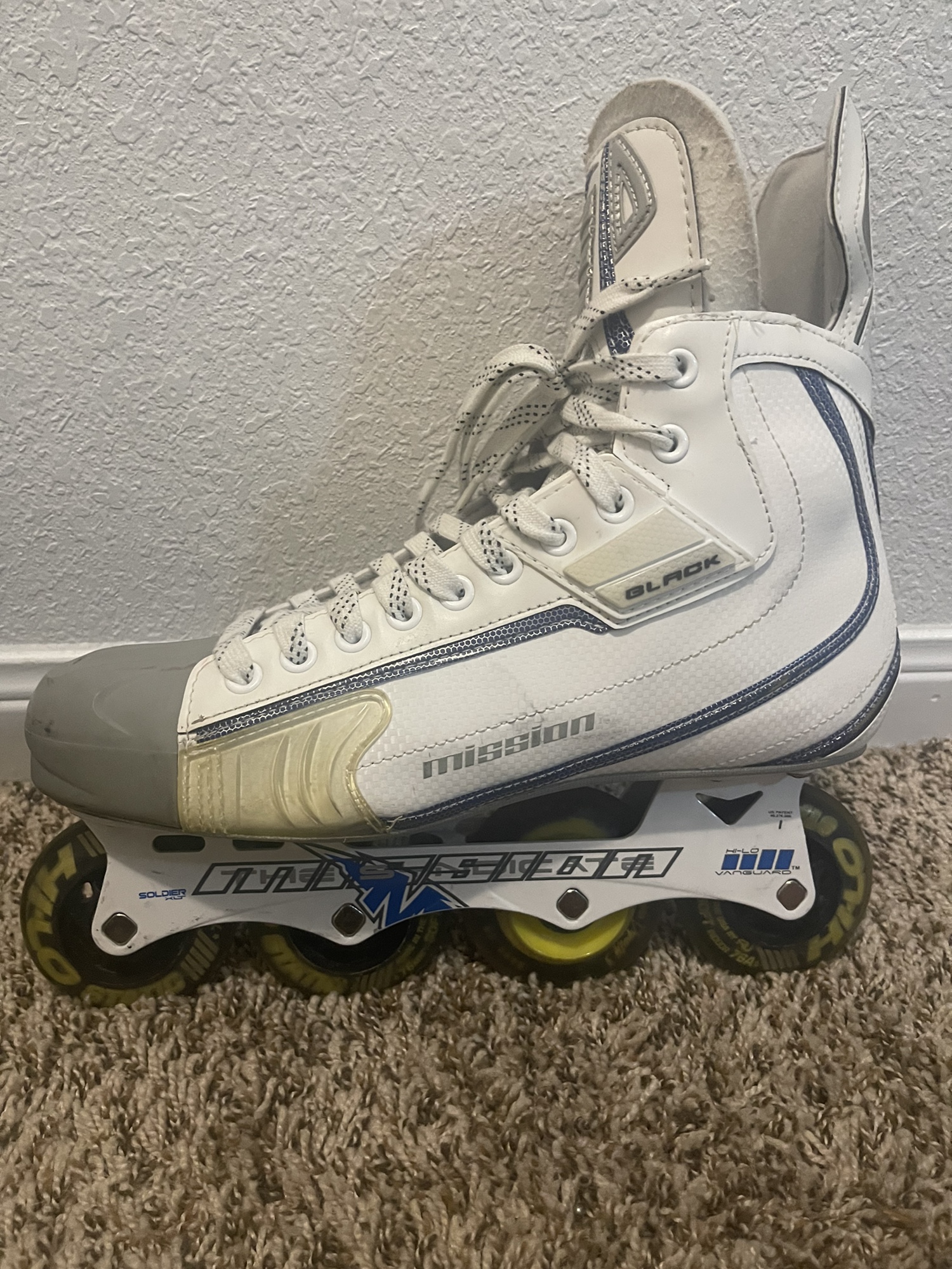 Mission Soldier Series Black Inline Roller Hockey Skates, SZ 12 ...