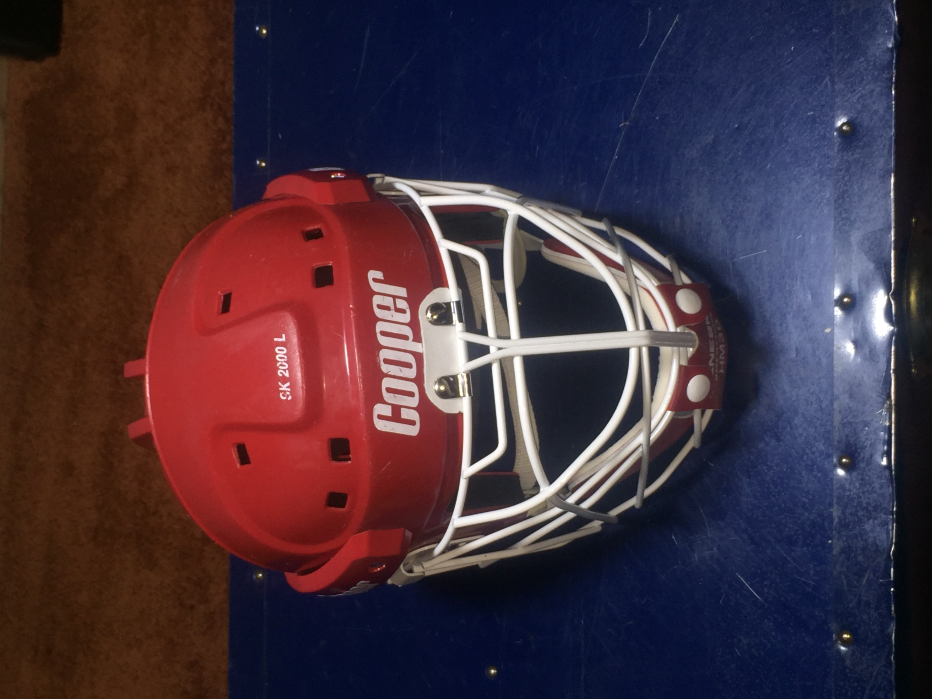 Senior Used Cooper SK 2000 Goalie Mask Pro Stock | SidelineSwap