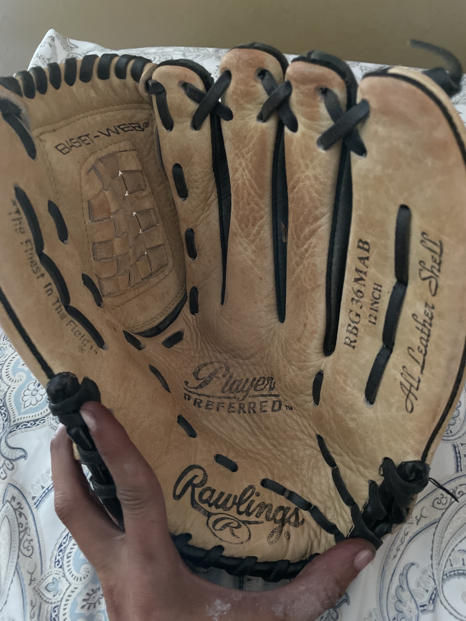 Rawlings FLEX LOOP 12" Leather Baseball Glove Right Hand Thrower RBG ...