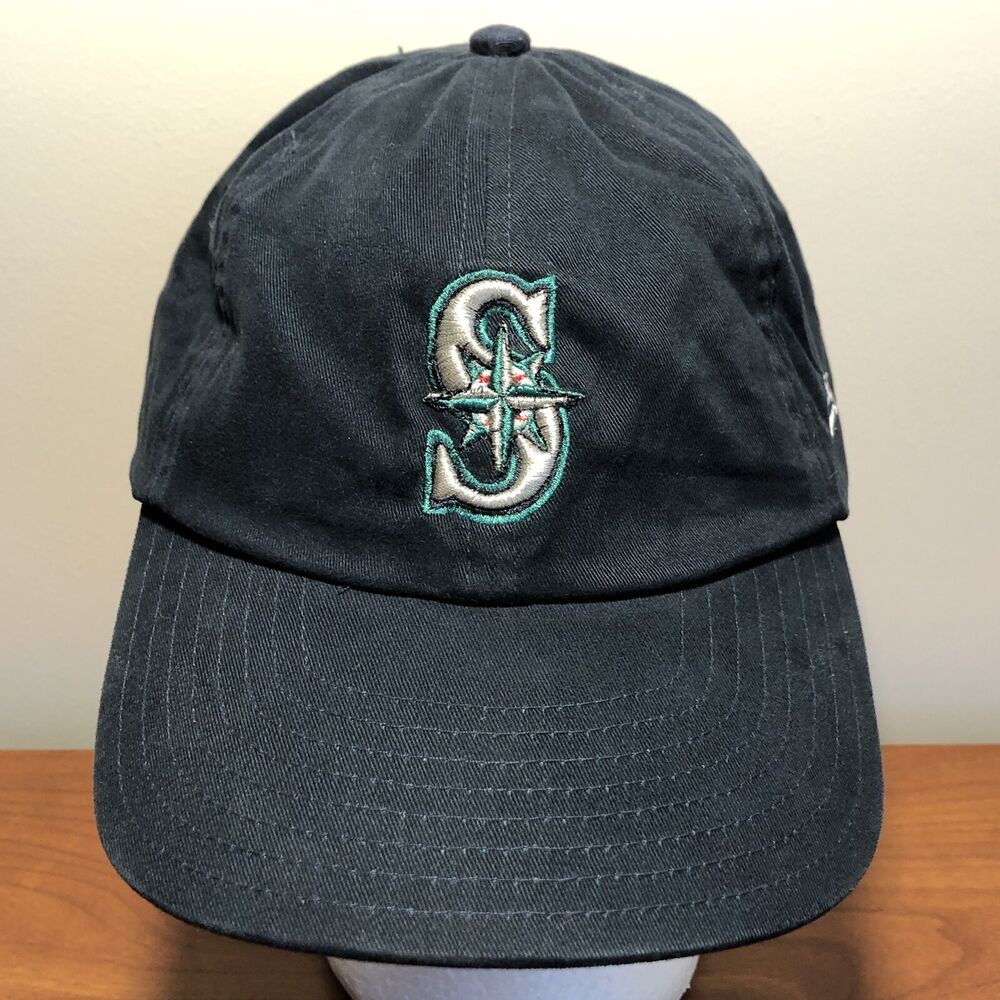 Vintage Seattle Mariners Wool Fitted Hat New Era MLB USA Silver Navy ...