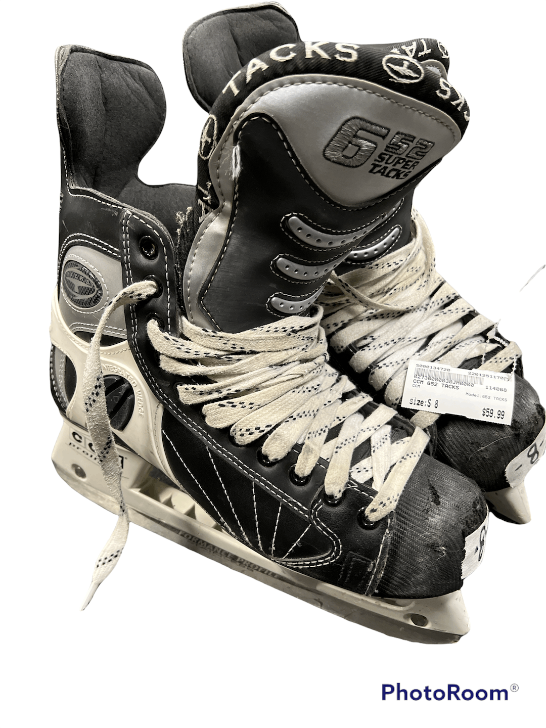 Used Ccm 652 Tacks Senior 8 Ice Hockey Skates | SidelineSwap