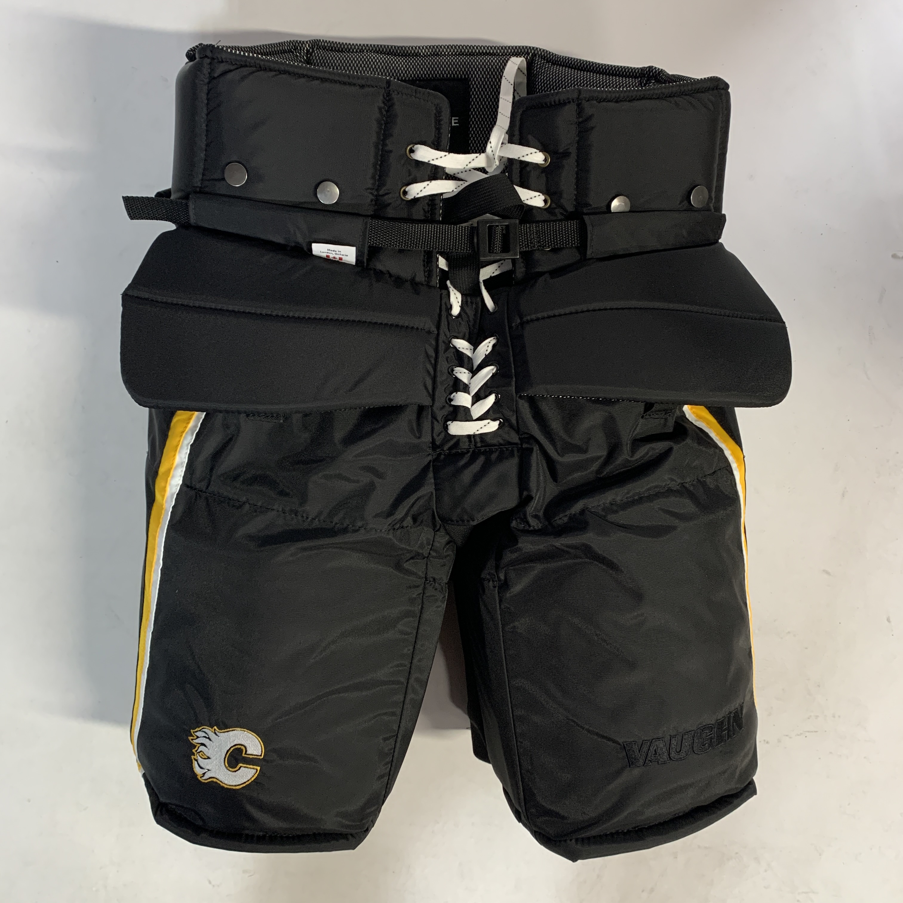 New Large Vaughn Custom Goalie Pants Pro Stock - Calgary Flames NHL ...