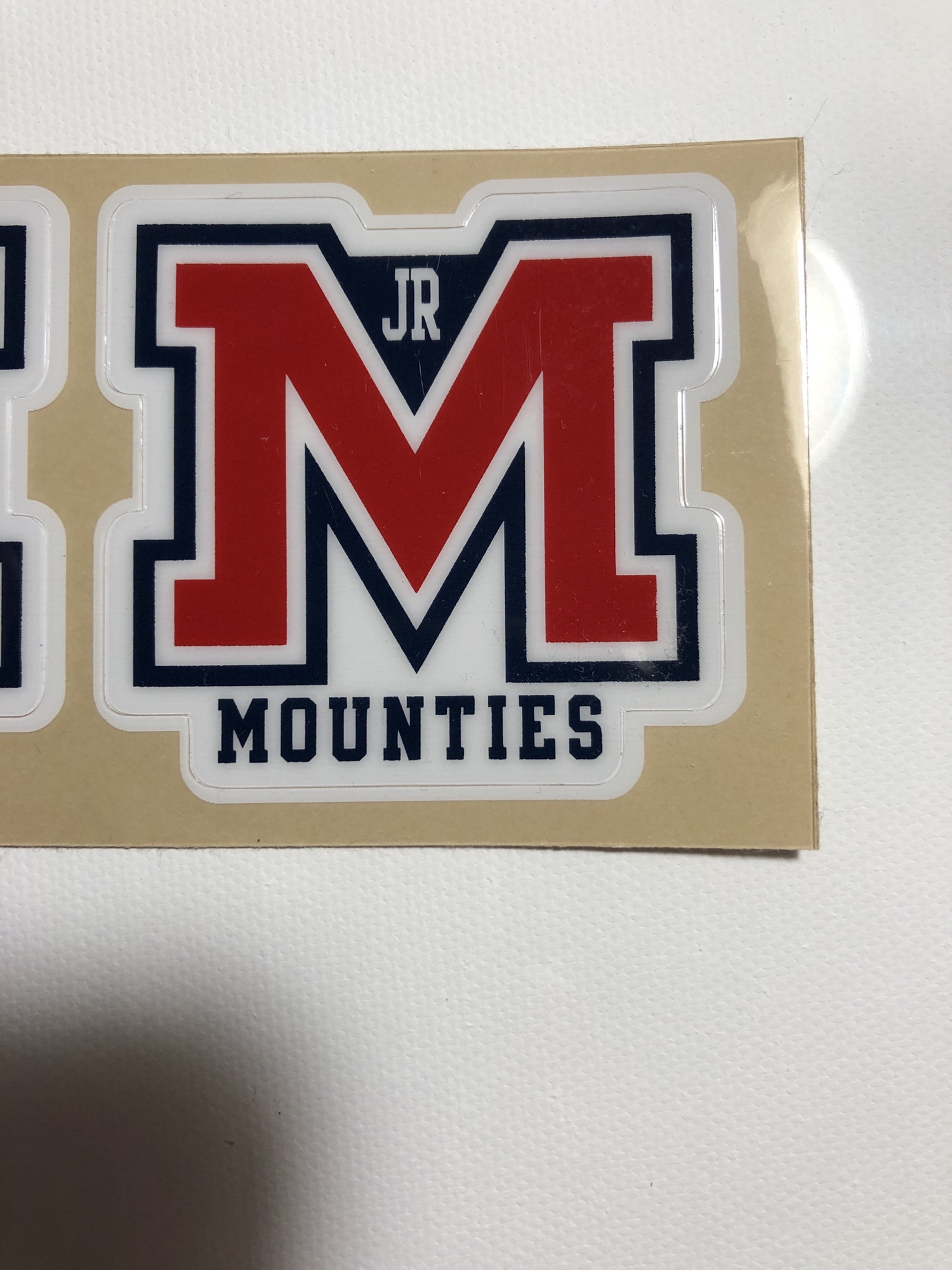 Jr Mounties Helmet Stickers | SidelineSwap