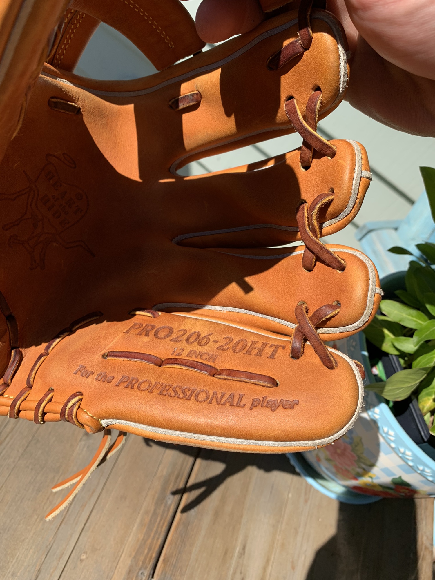 Horween Rawlings PRO206-20HT 12” Single Post Glove Heart of the Hide ...