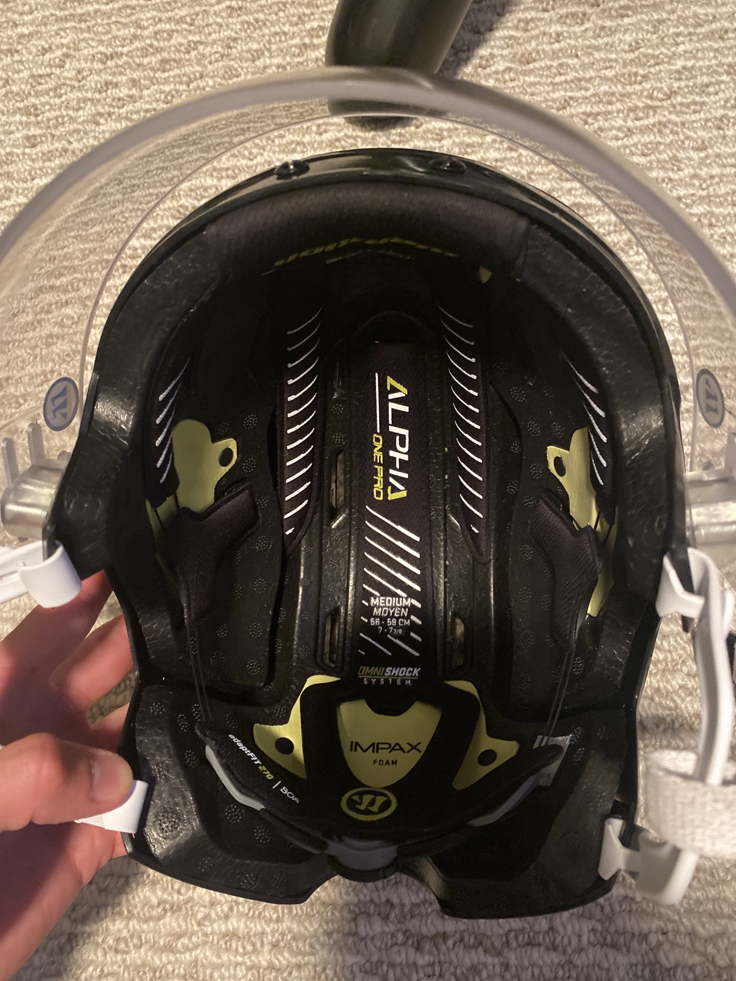 Used Medium Warrior Pro Stock Alpha One Pro Helmet | SidelineSwap