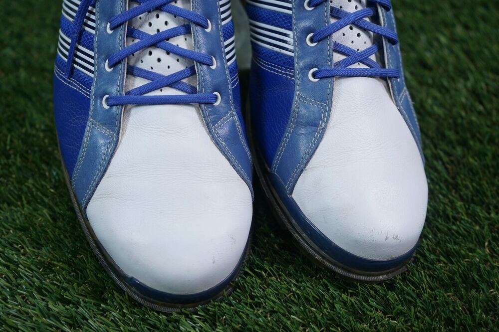 ADIDAS ADIPURE GOLF SHOES, BLUE/WHITE, US MENS 12.5 | SidelineSwap