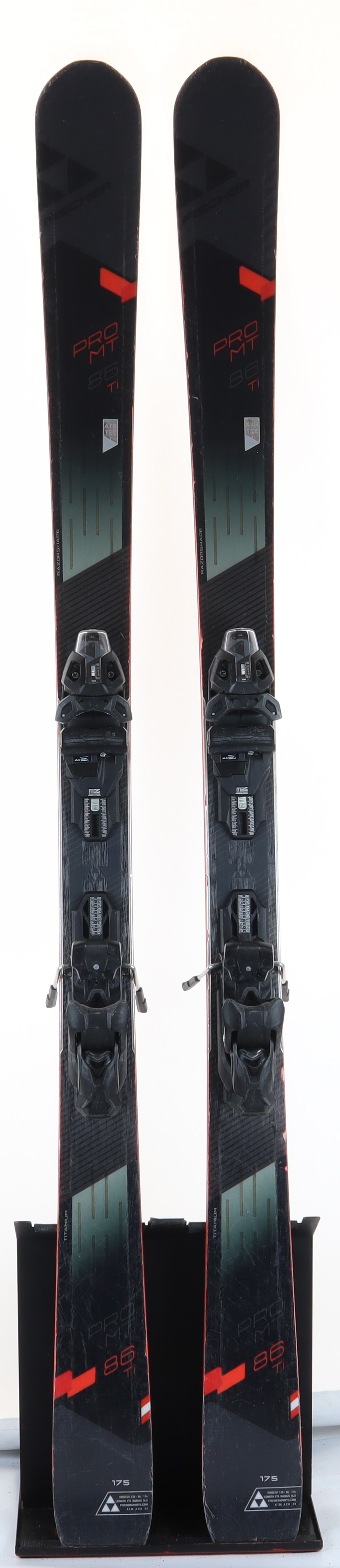 Used 2018 Fischer Pro Mt 86 Ti skis, size: 175 w/ Fischer MBS 12 ...