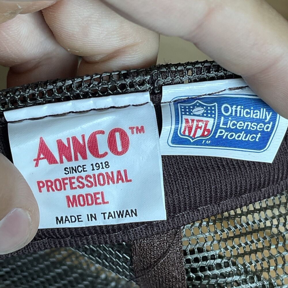 Vintage Cleveland Browns ANNCO Pro Model Script Snapback Trucker Mesh Hat Cap | SidelineSwap