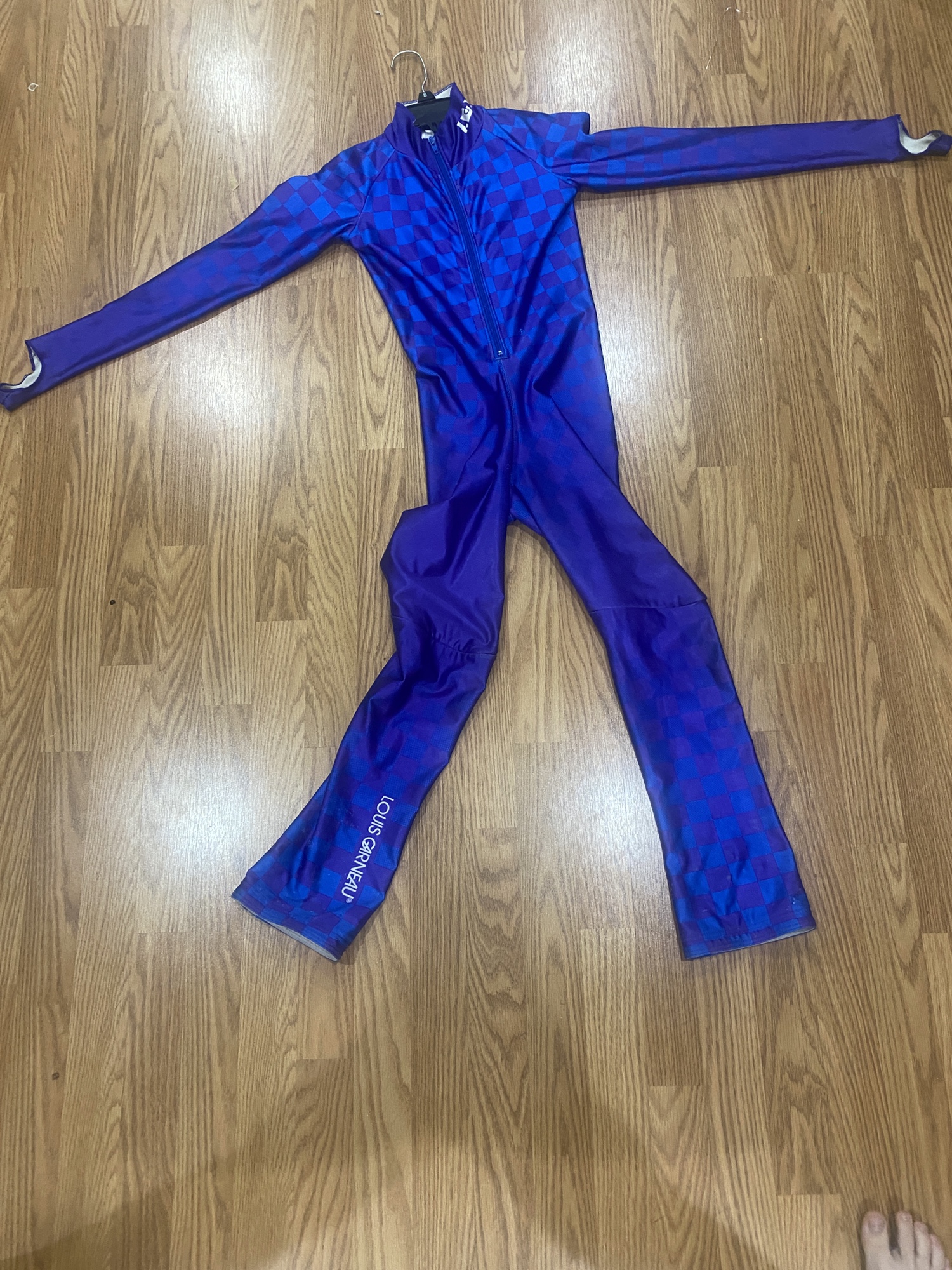 Louis Garneau checkered ski racing suit | SidelineSwap