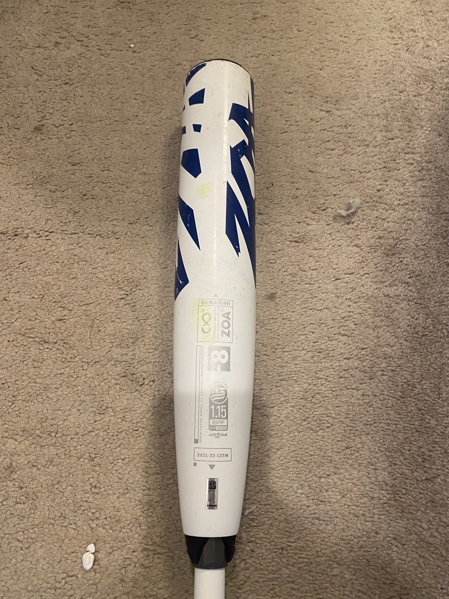 1/2 PRICE ALERT: Used USSSA Certified 2022 DeMarini Composite Zoa Bat ...