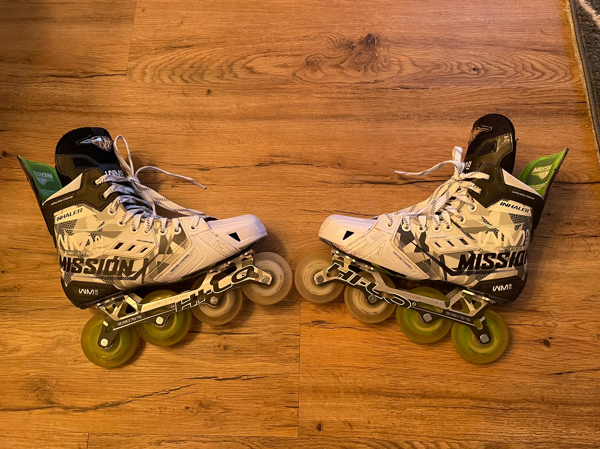 MISSION Inhaler WM02 Roller Hockey Skates LIKE NEW Size 9E | SidelineSwap