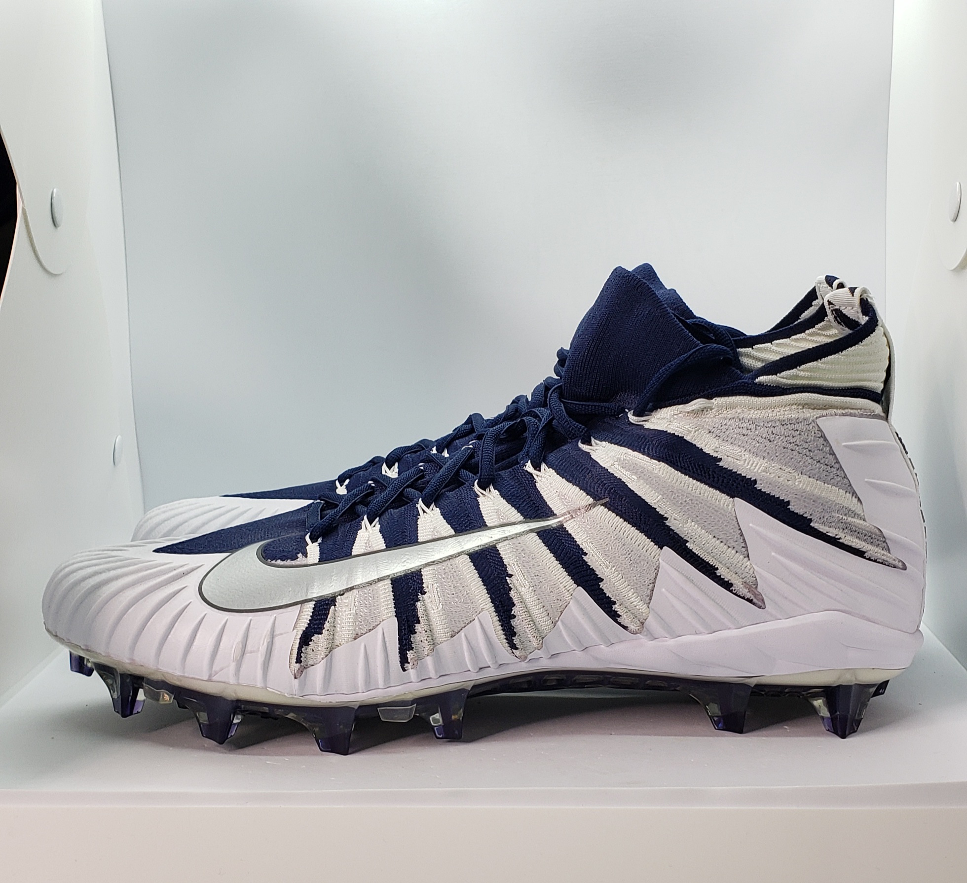 Nike Mens Alpha Menace Elite Football Cleats Navy Blue White AJ6547-401 ...