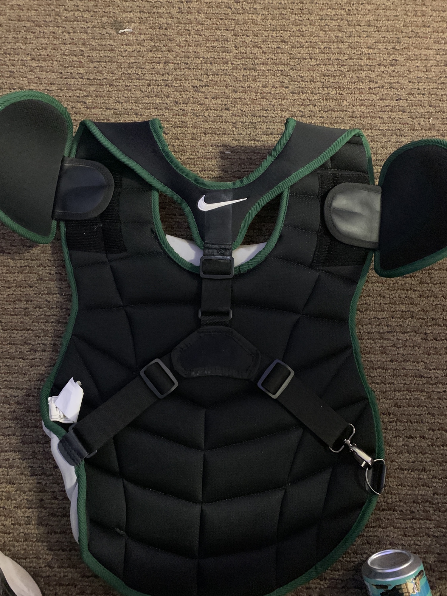 Nike green/grey nike catcher body protector | SidelineSwap