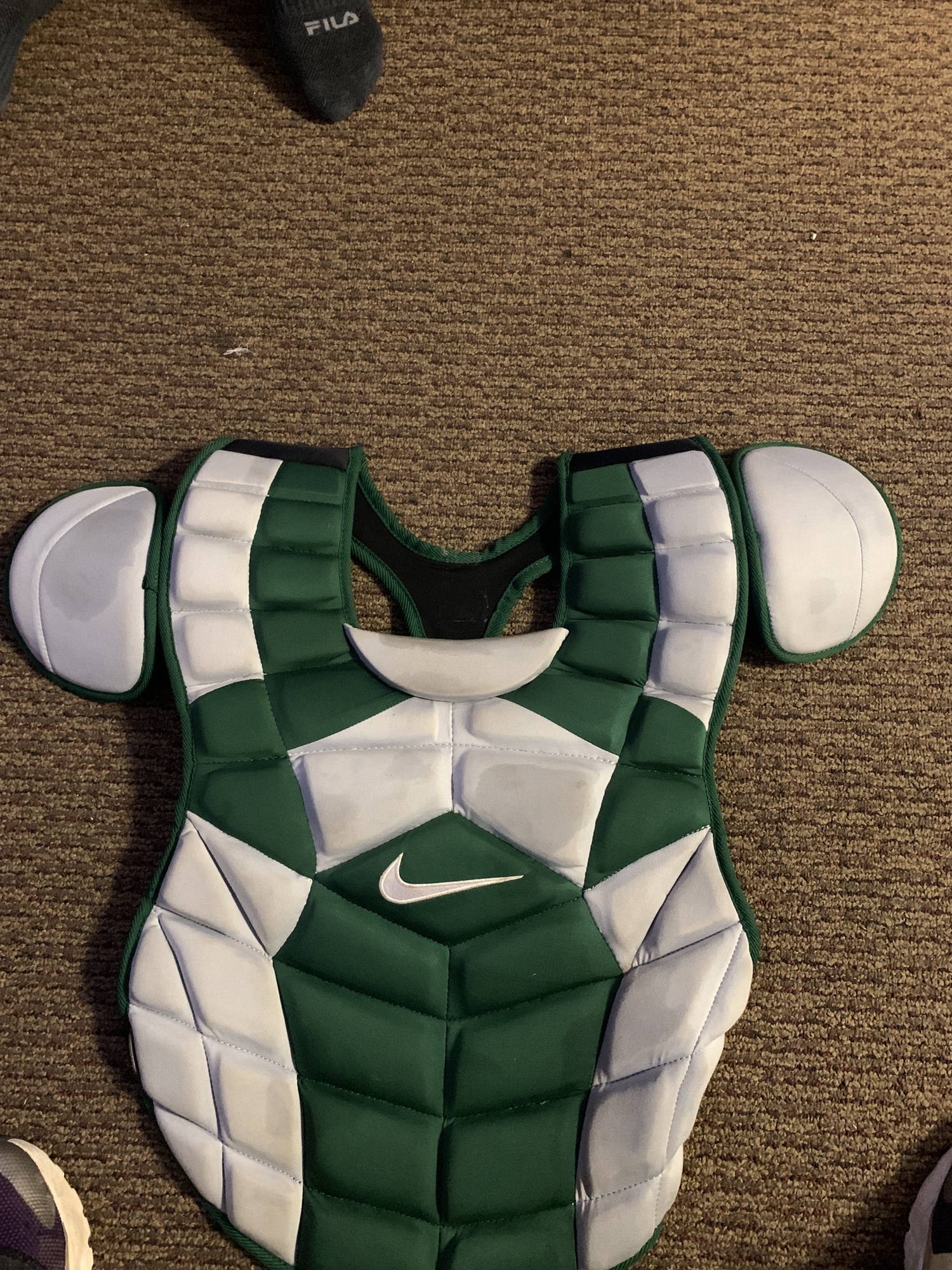 Nike green/grey nike catcher body protector | SidelineSwap