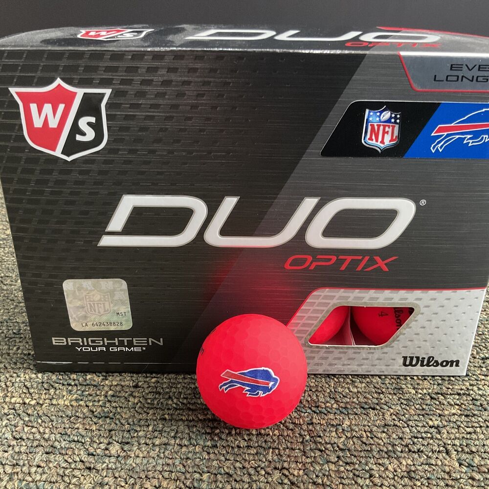 Wilson Staff Duo Optix Red NFL Golf Balls Buffalo Bills 12 Count Box ...
