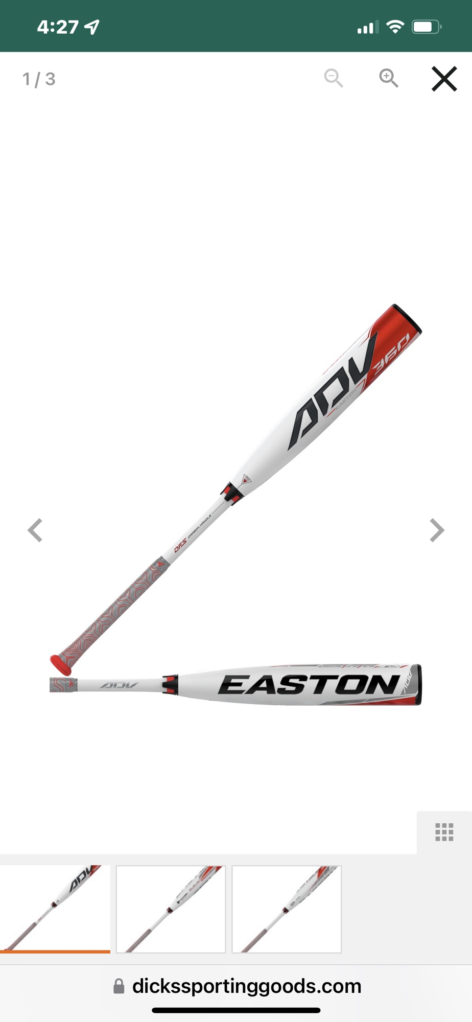 Easton ADV 360 -8 USSSA Youth Baseball Bat, 2 3/4 in | SidelineSwap