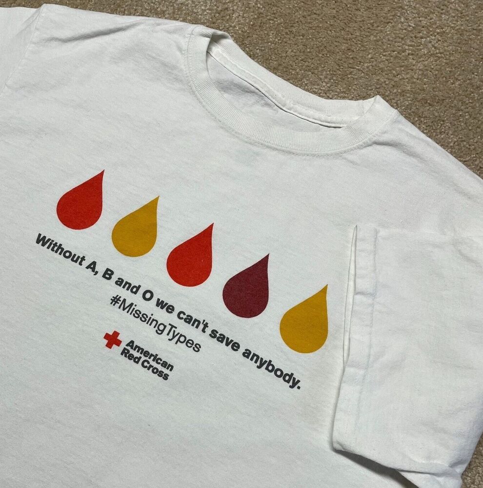 Blood Drive T Shirt Men Small Adult White American Red Cross Donate ...