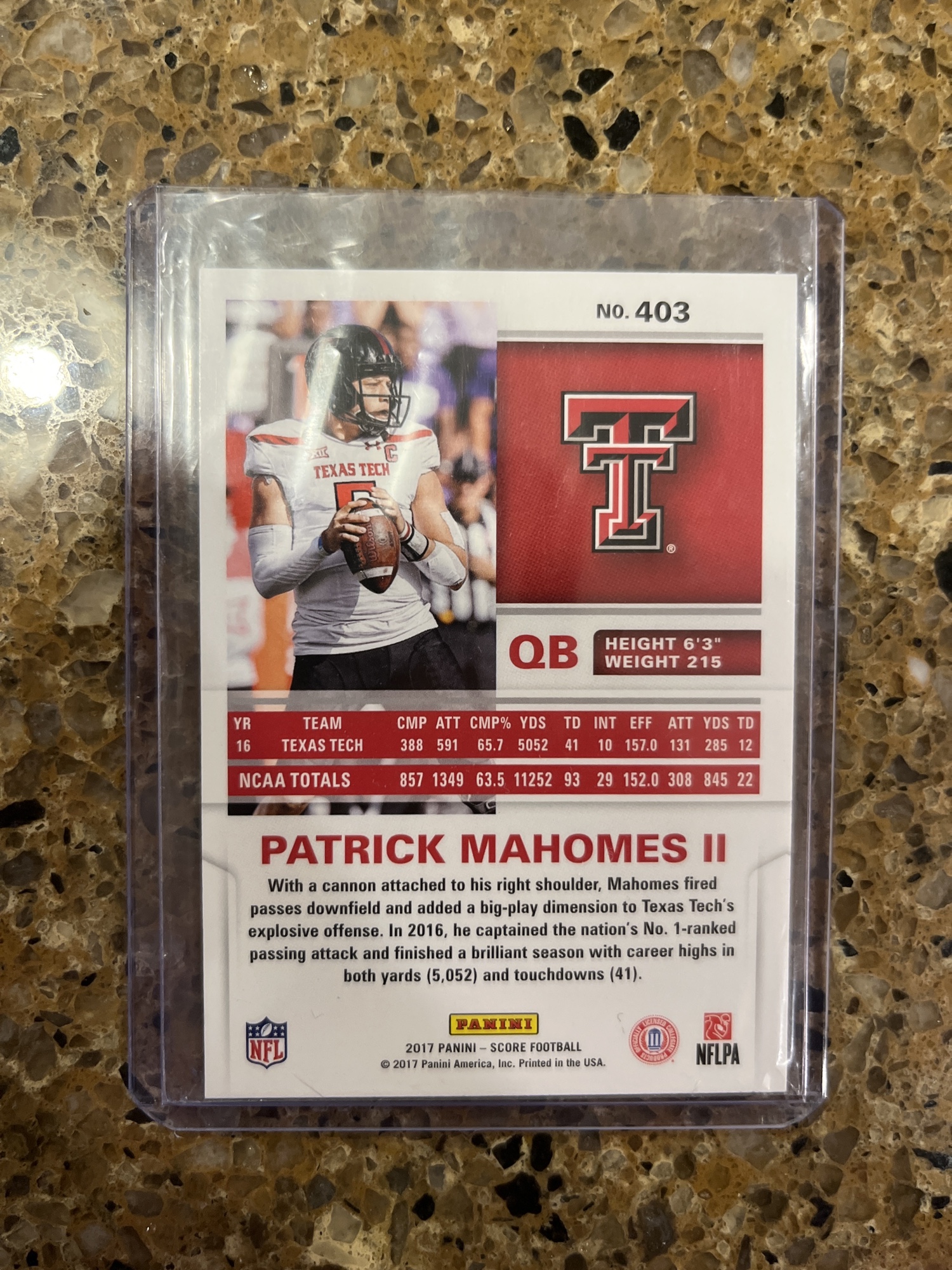 2017 Score Patrick Mahomes Rookie Card | SidelineSwap